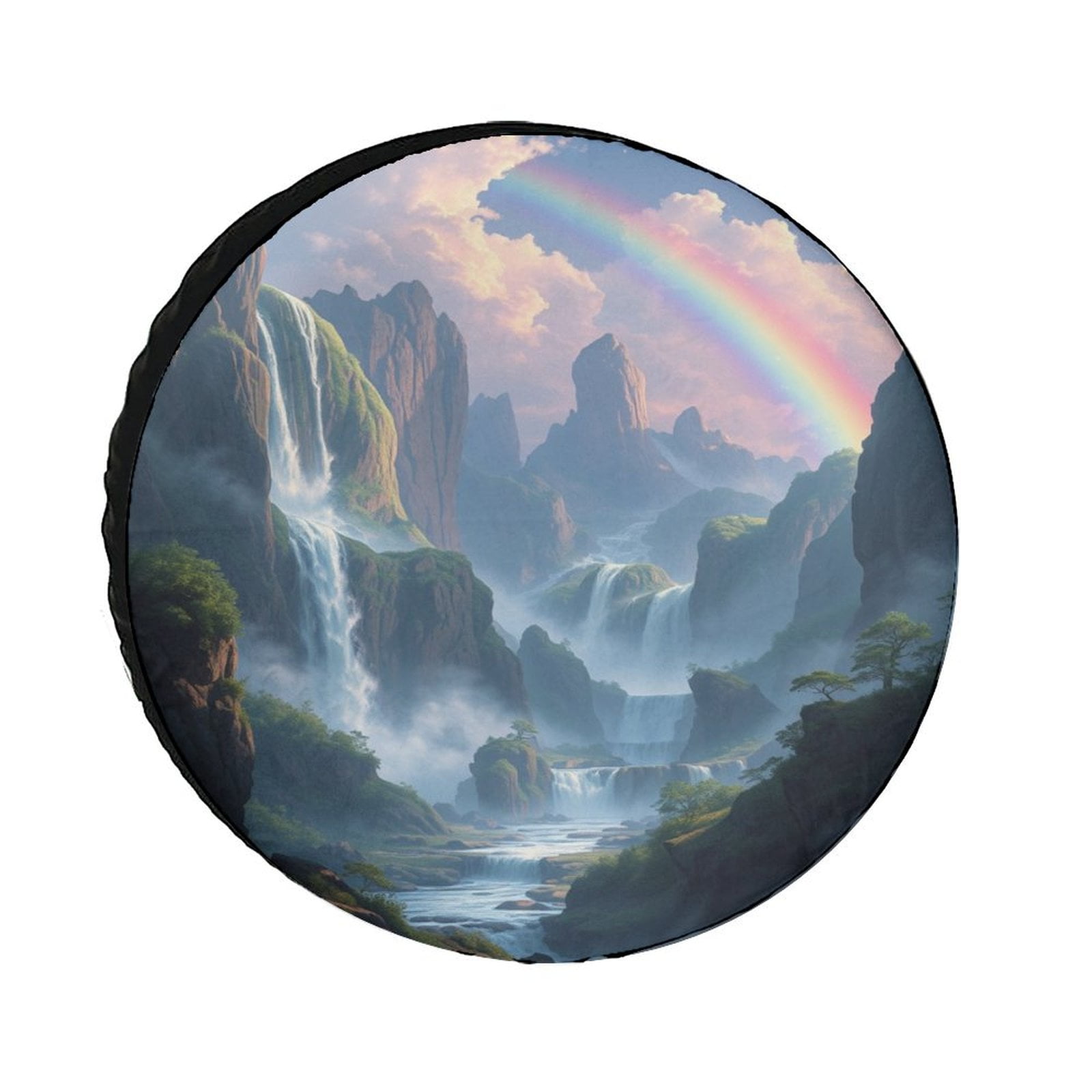 Forest Waterfalls Spare Tire Cover Weatherproof Wheel Camper Protectors ...