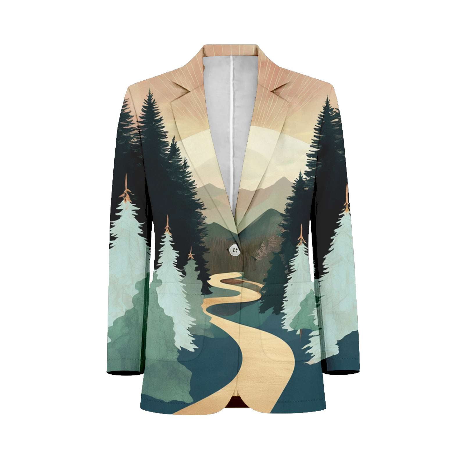 Forest Whirlwind Art Print Customized Men's Suits full man Shawl Collar ...
