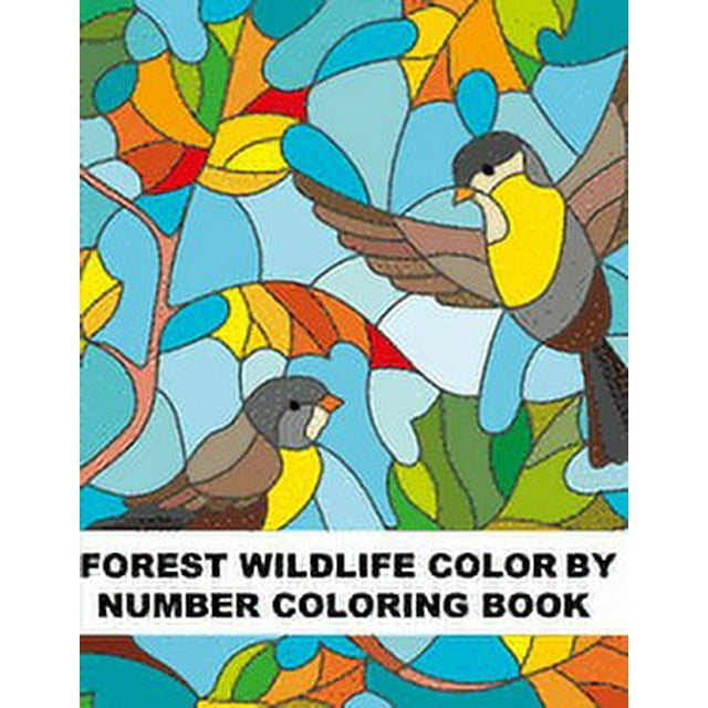 Forest Wildlife Color By Number Coloring Book: Large Print Coloring ...