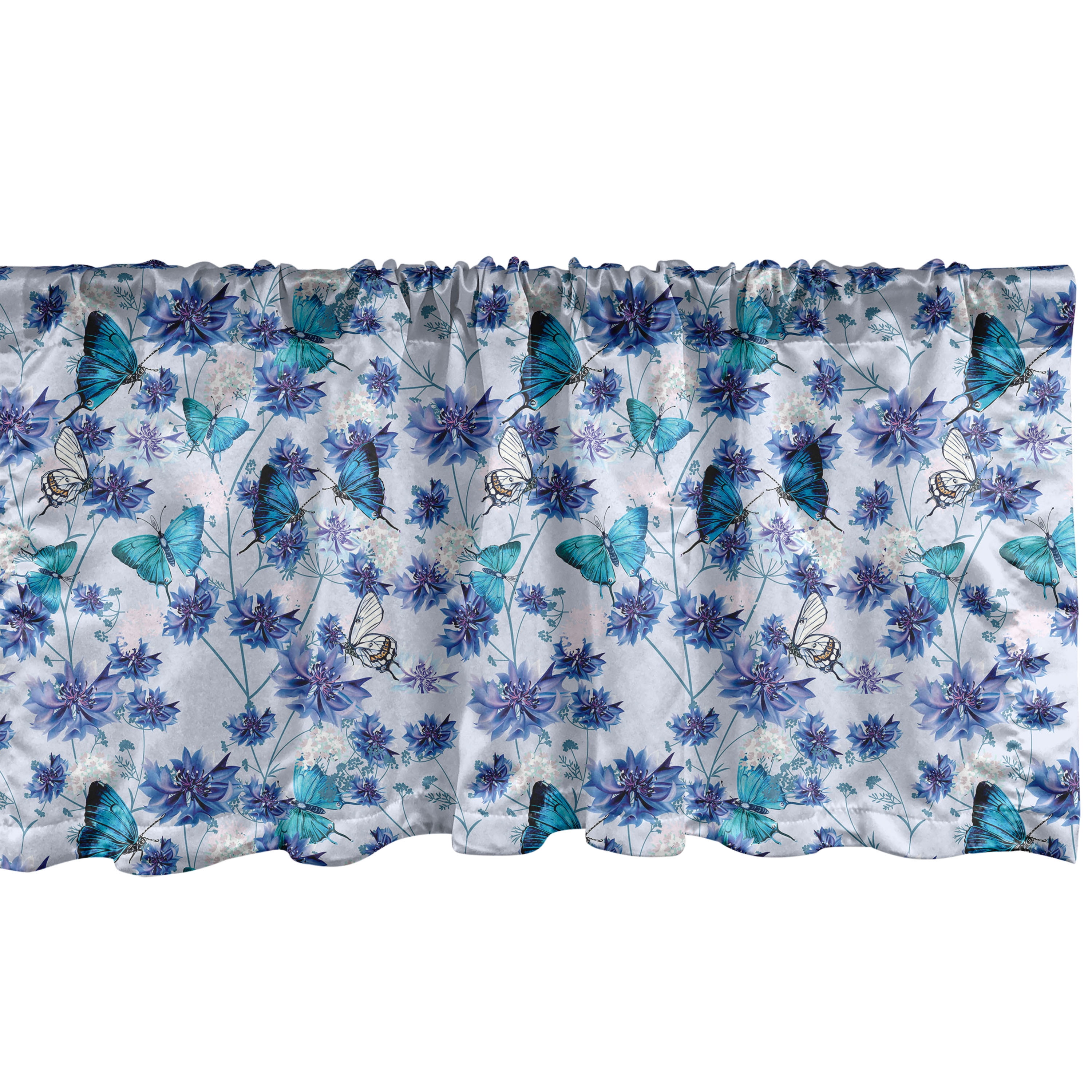 Forest Window Valance, Nature Atmosphere Realistic Looking Butterfly ...