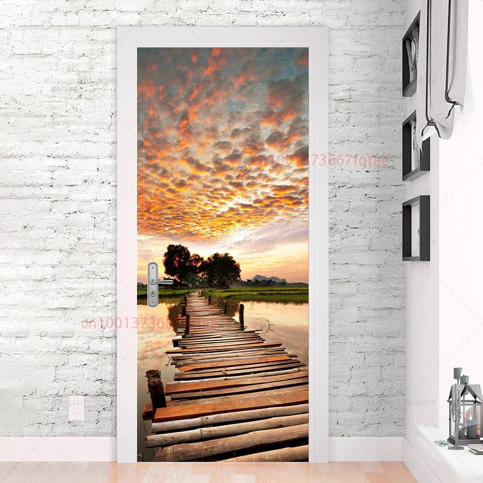 Forest Wood Bridge Door Design Wallpaper Natural Jungle Stairs Road ...