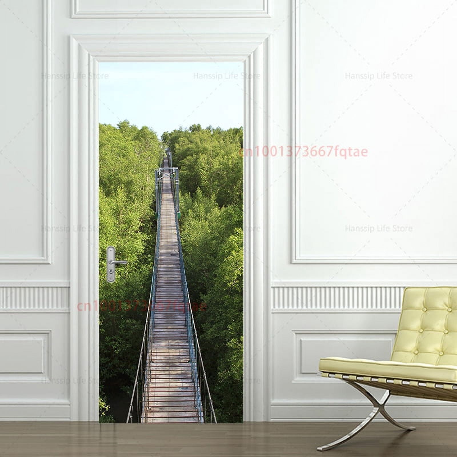 Forest Wood Bridge Door Design Wallpaper Natural Jungle Stairs Road ...