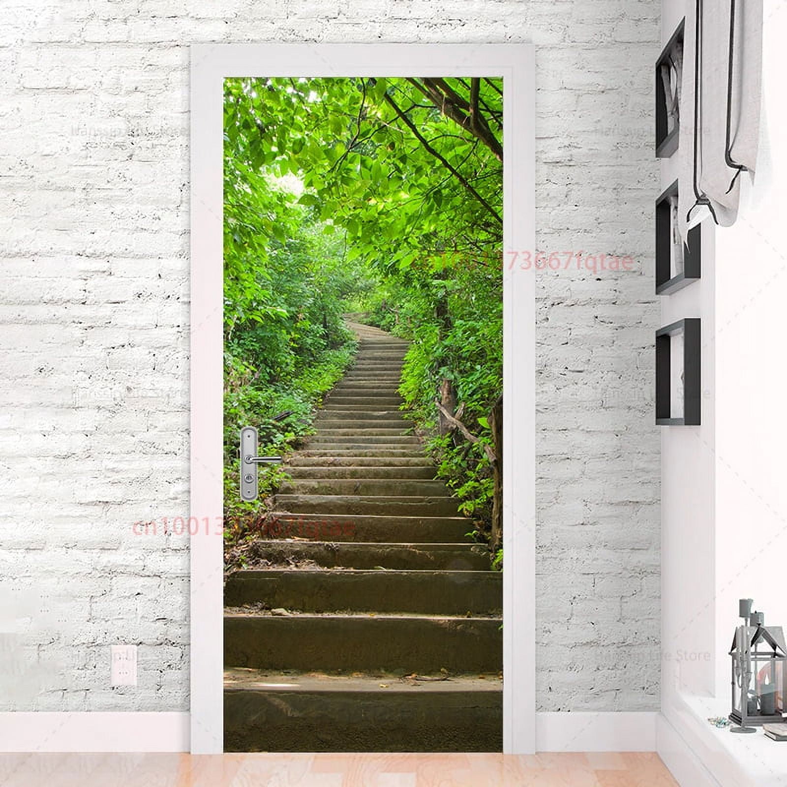 Forest Wood Bridge Door Design Wallpaper Natural Jungle Stairs Road ...