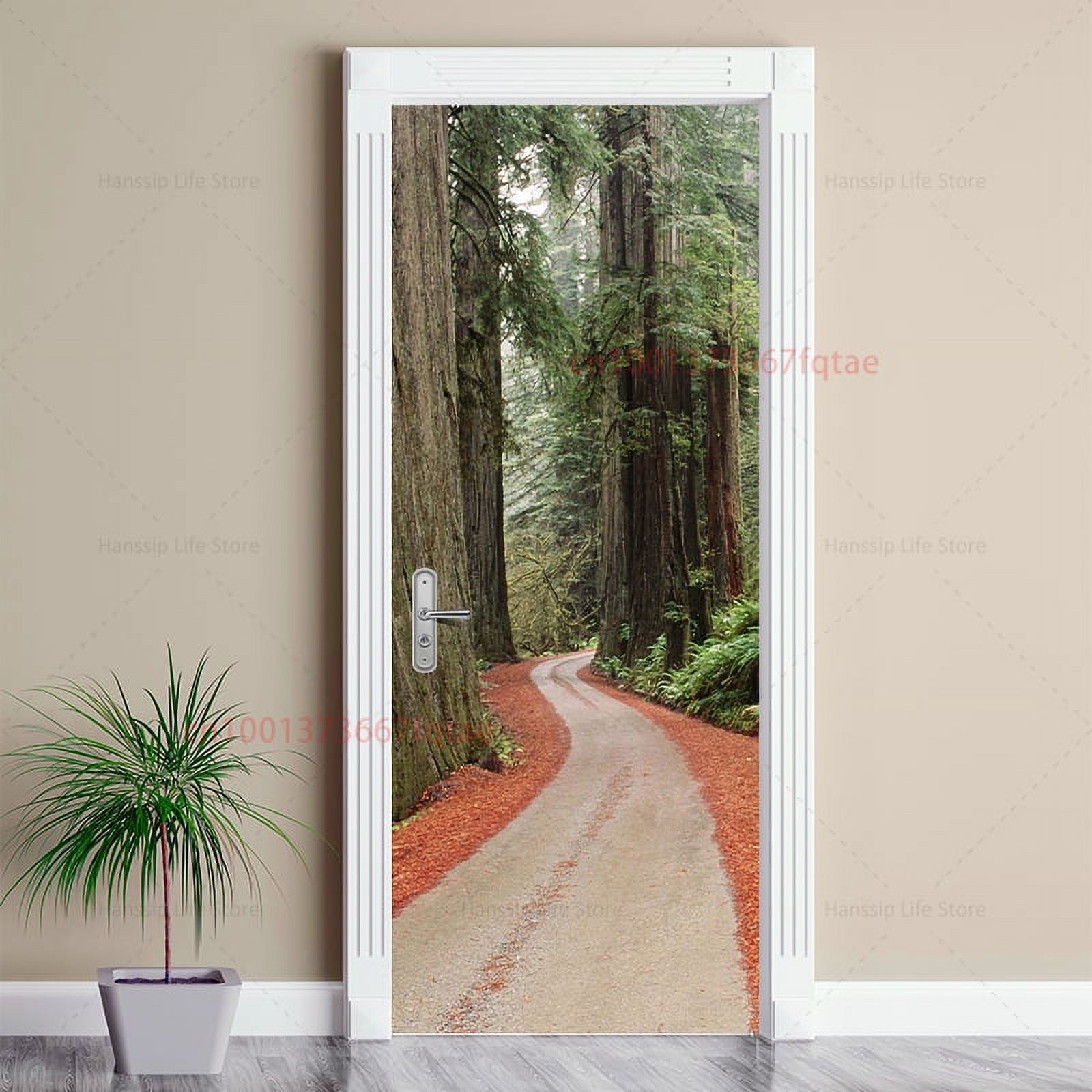 Forest Wood Bridge Door Design Wallpaper Natural Jungle Stairs Road ...