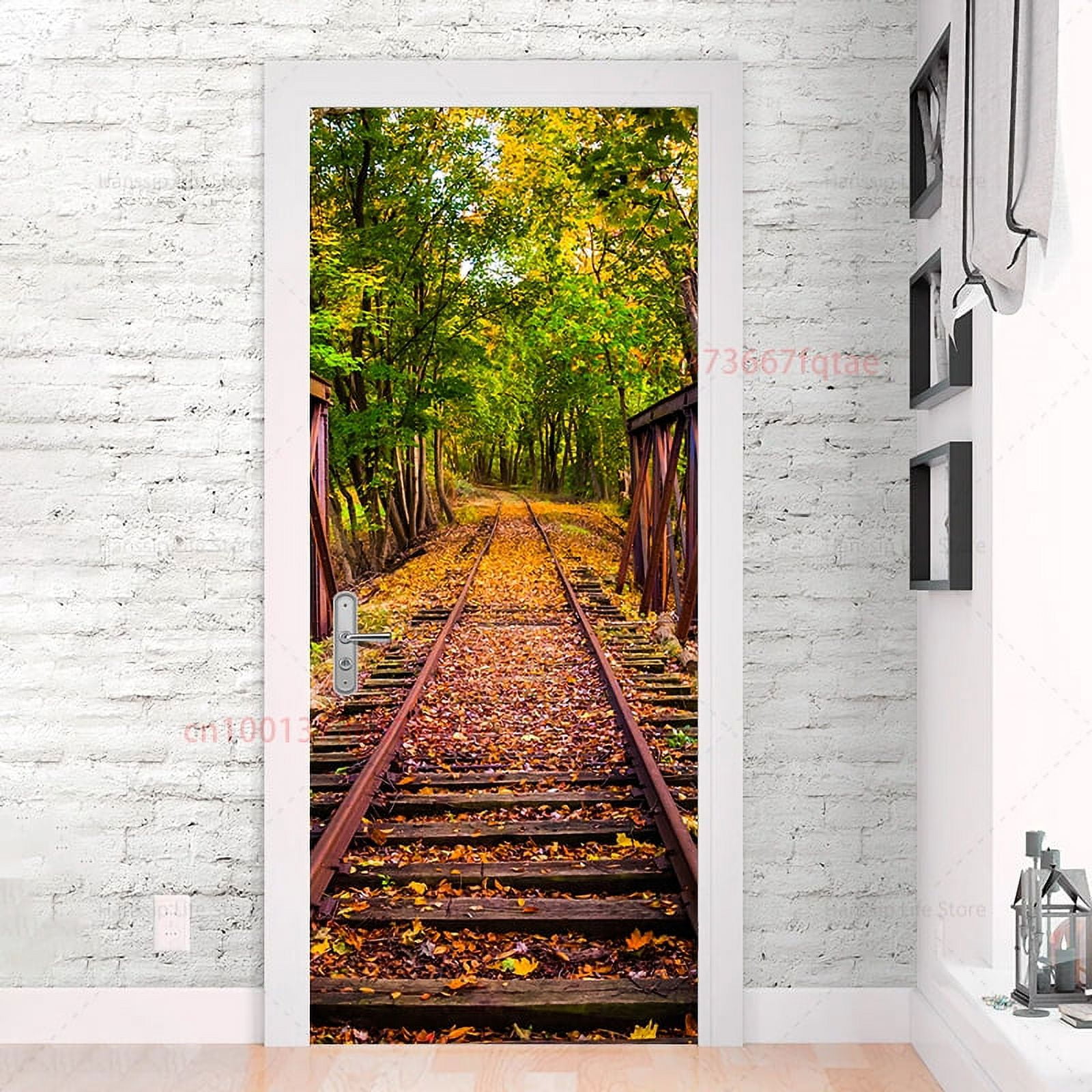 Forest Wood Bridge Door Design Wallpaper Natural Jungle Stairs Road ...