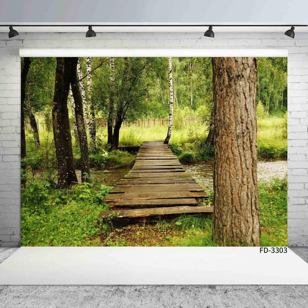 Forest Wooden Bridge Photography Background ration For Baby Shower ...