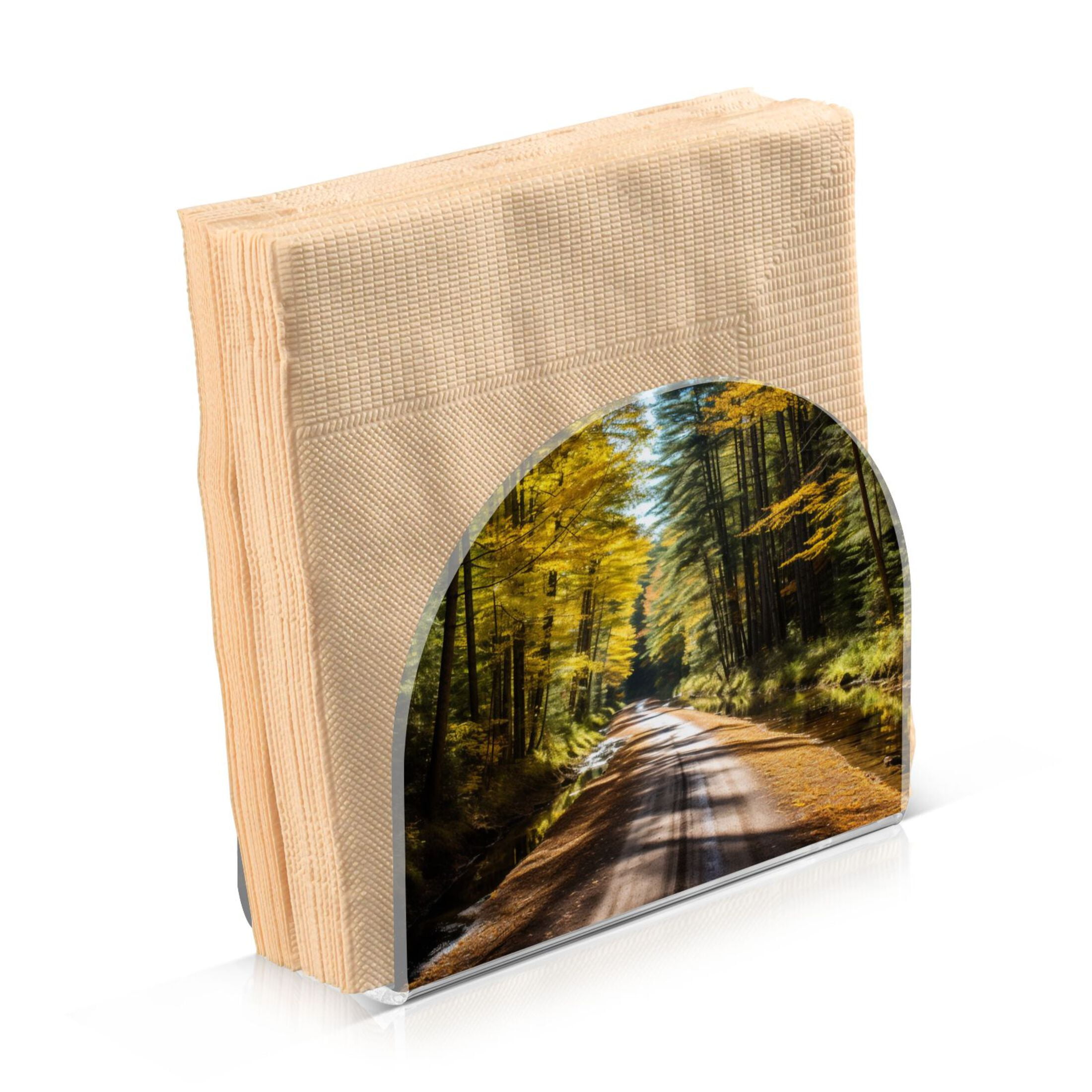 Forest and Path Napkin Holder for Table Acrylic Clear Tissue Dispenser ...