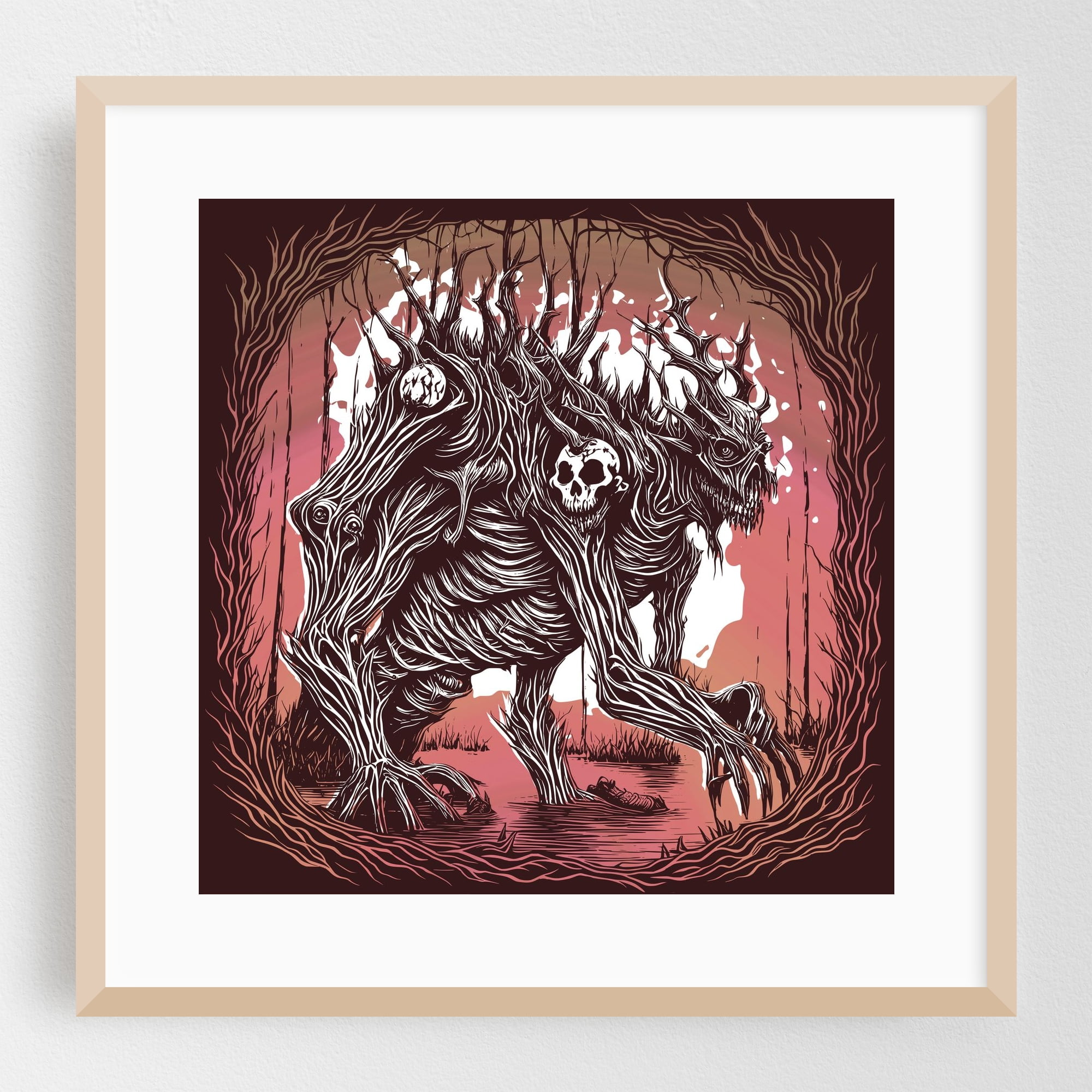 Forest and Swamp Monsters. Bog Beasts - Illustration Fantasy Surrealism ...