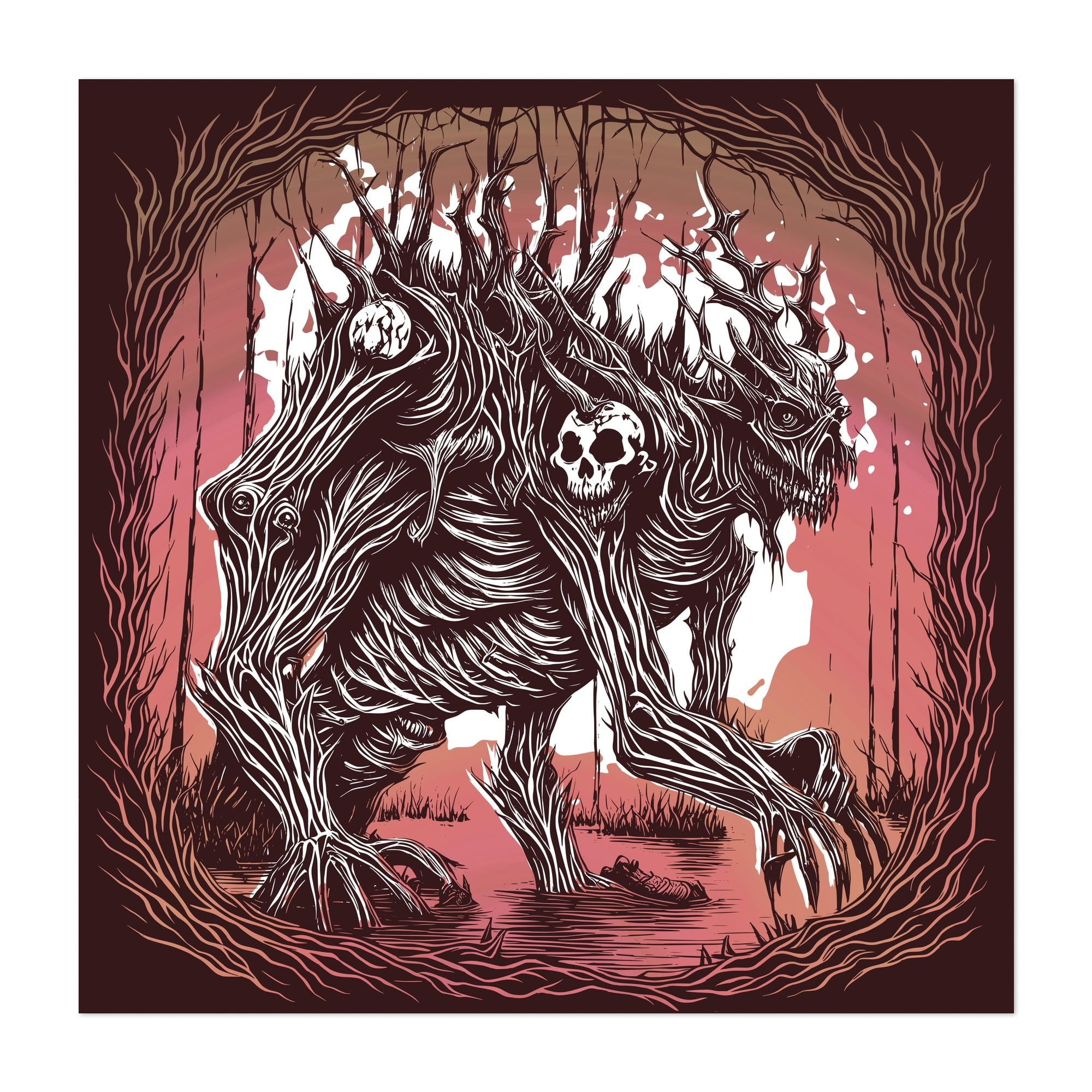 Forest and Swamp Monsters. Bog Beasts - Illustration Fantasy Surrealism ...