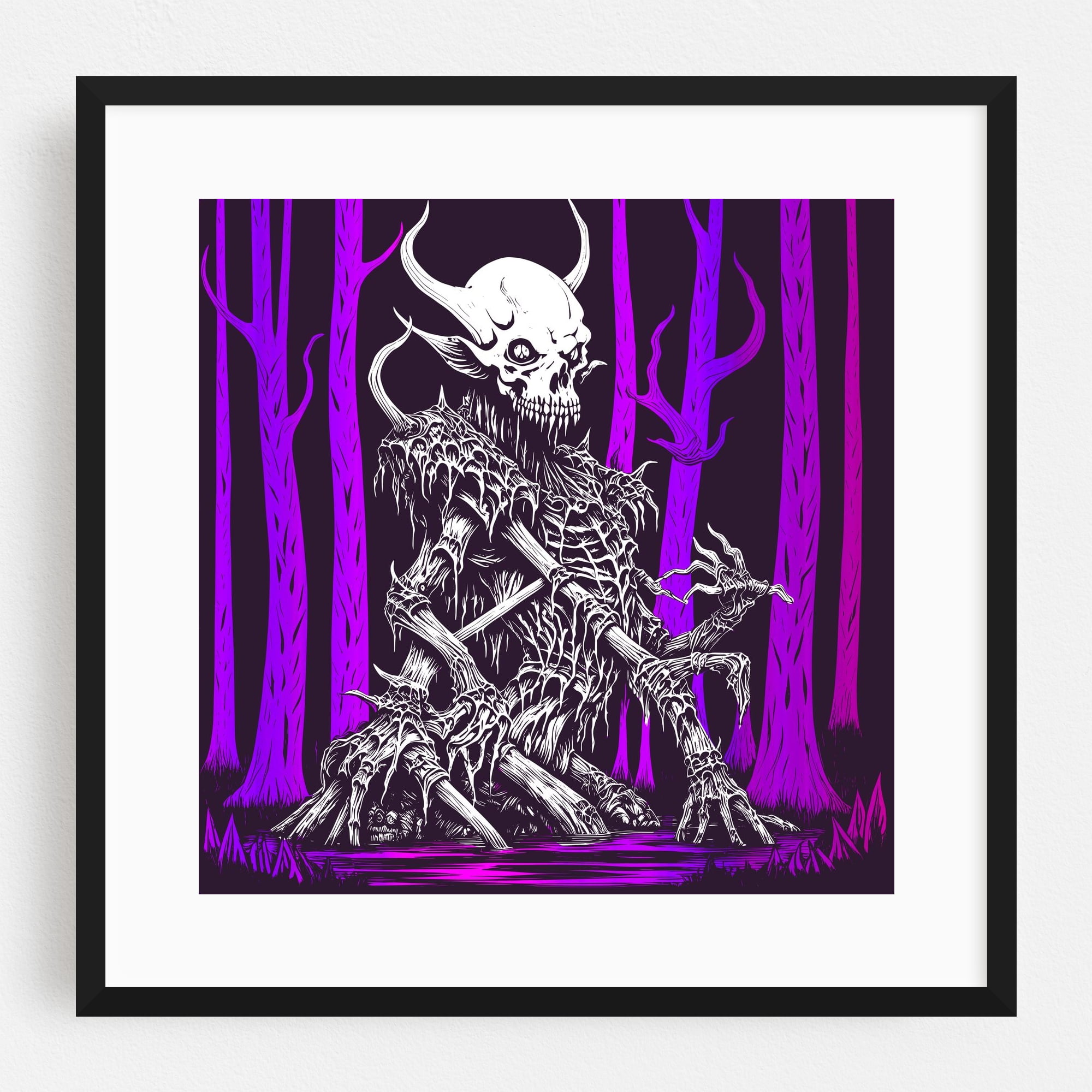 Forest and Swamp Monsters. Bog Beasts - Illustration Skull Creepy ...