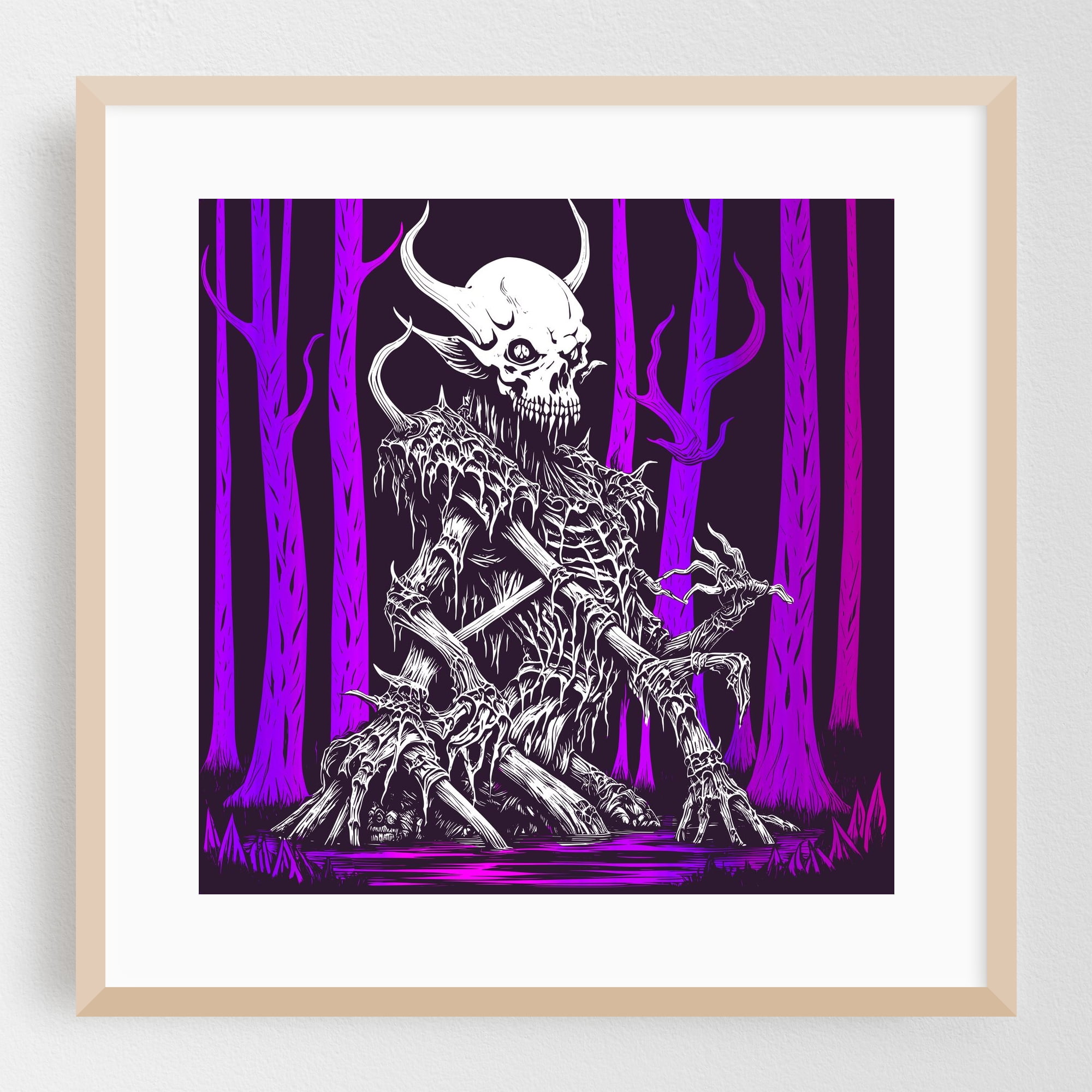 Forest and Swamp Monsters. Bog Beasts - Illustration Skull Creepy ...