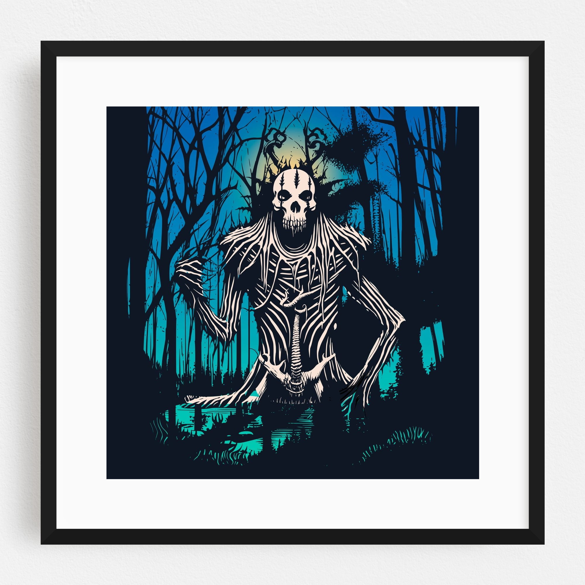 Forest and Swamp Monsters. Forest Phantoms - Illustration Creepy Skull ...
