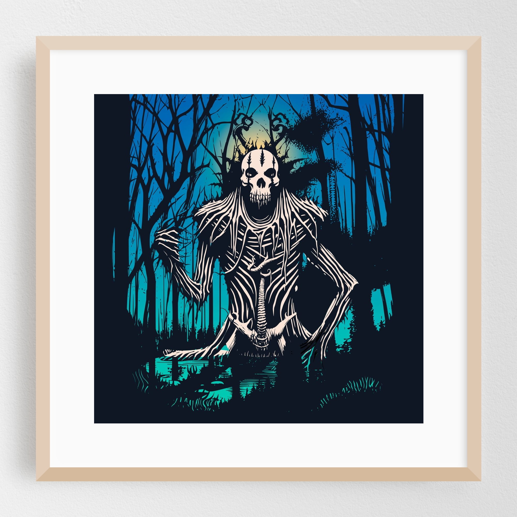 Forest and Swamp Monsters. Forest Phantoms - Illustration Creepy Skull ...