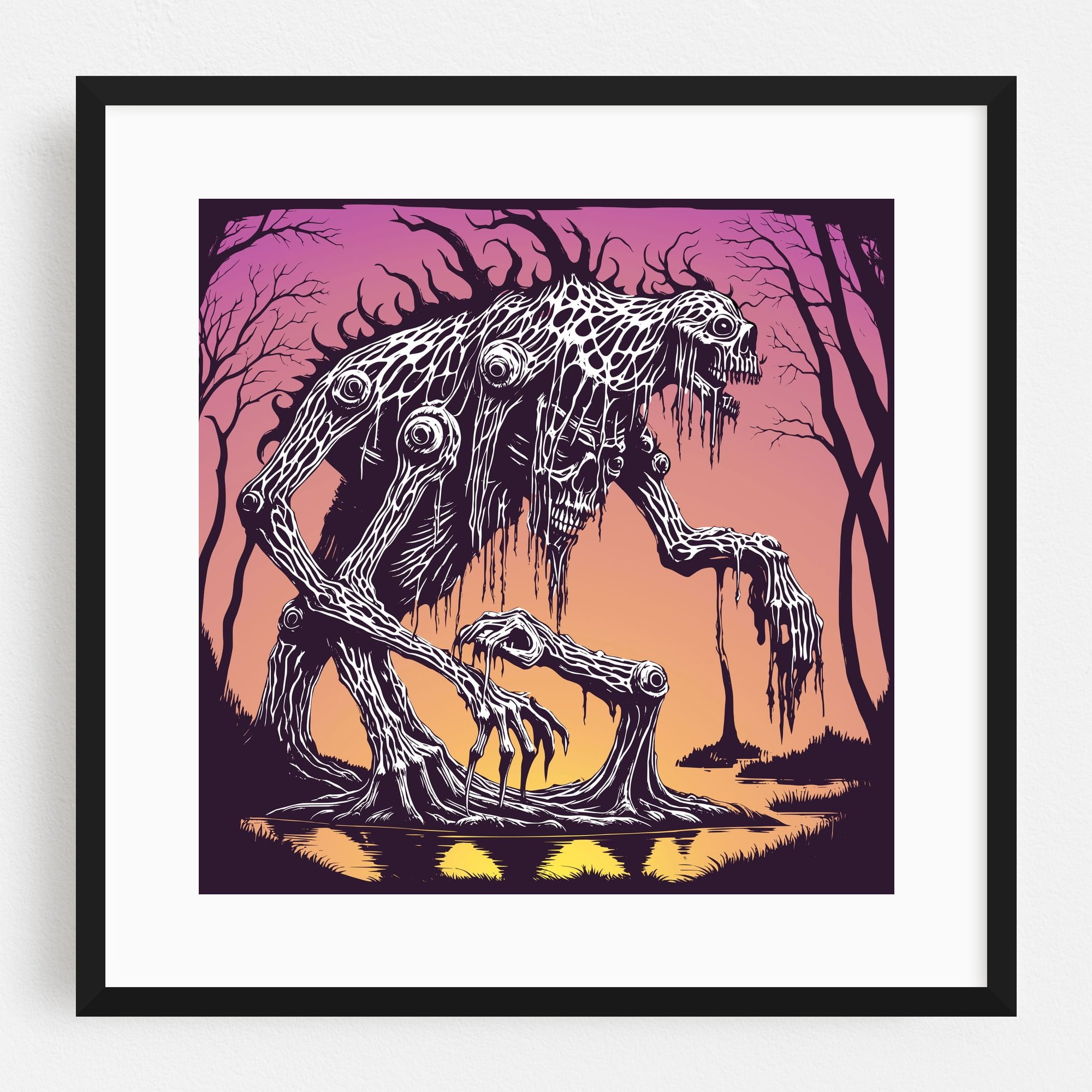 Forest and Swamp Monsters. Marsh Miscreants - Illustration Creepy ...