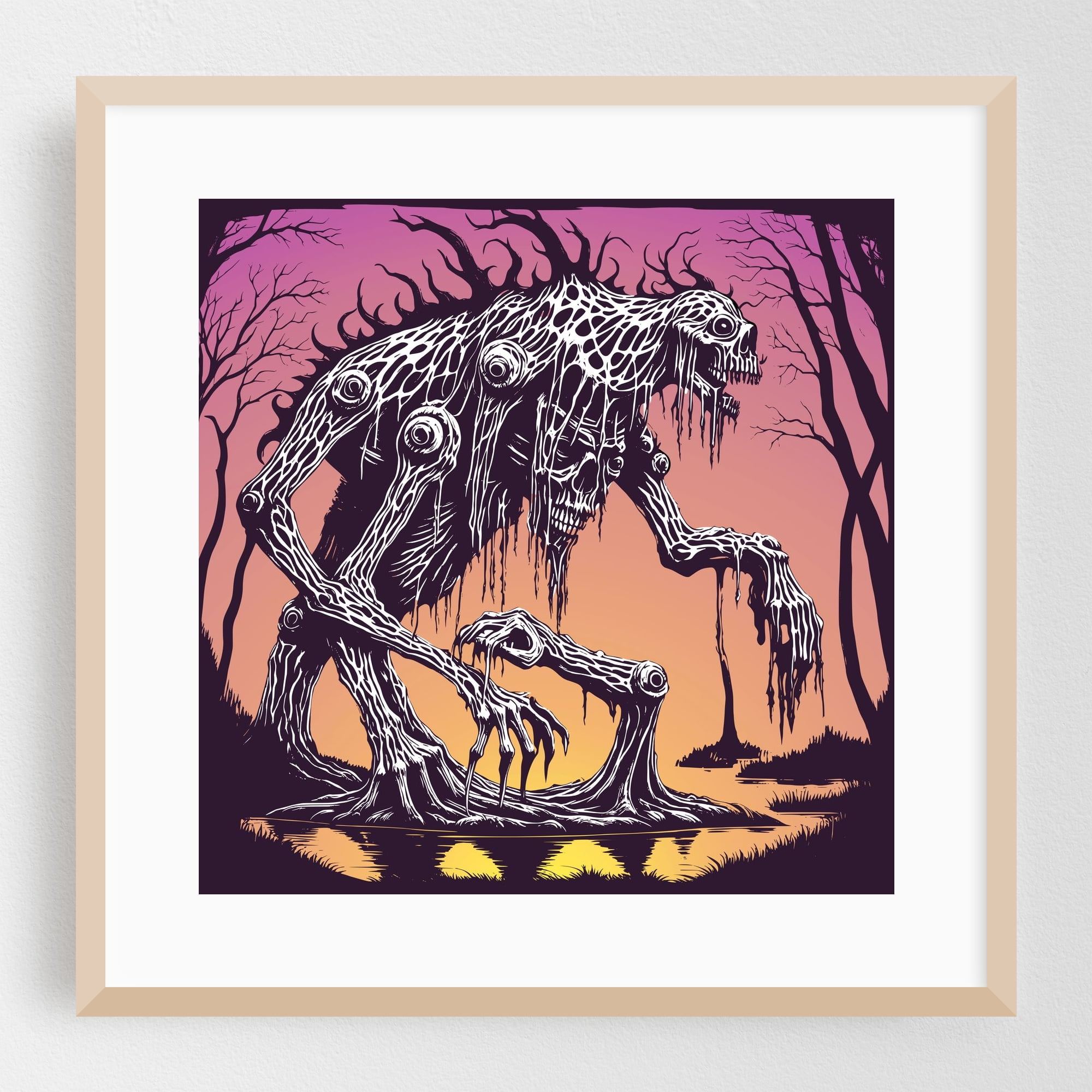 Forest and Swamp Monsters. Marsh Miscreants - Illustration Creepy ...