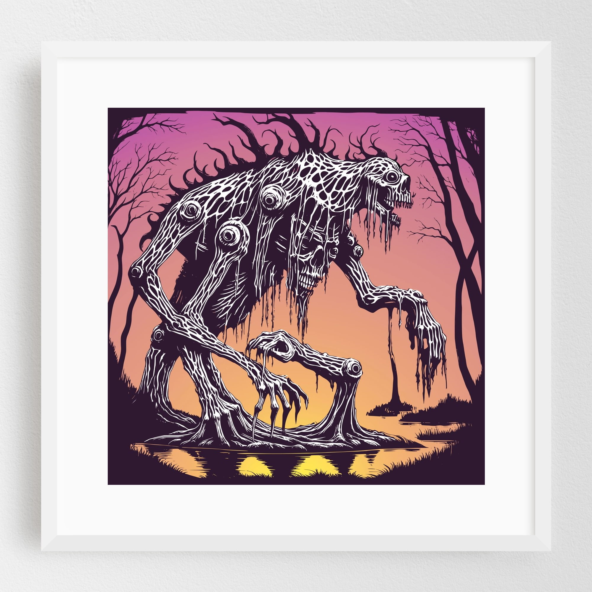 Forest and Swamp Monsters. Marsh Miscreants - Illustration Creepy ...