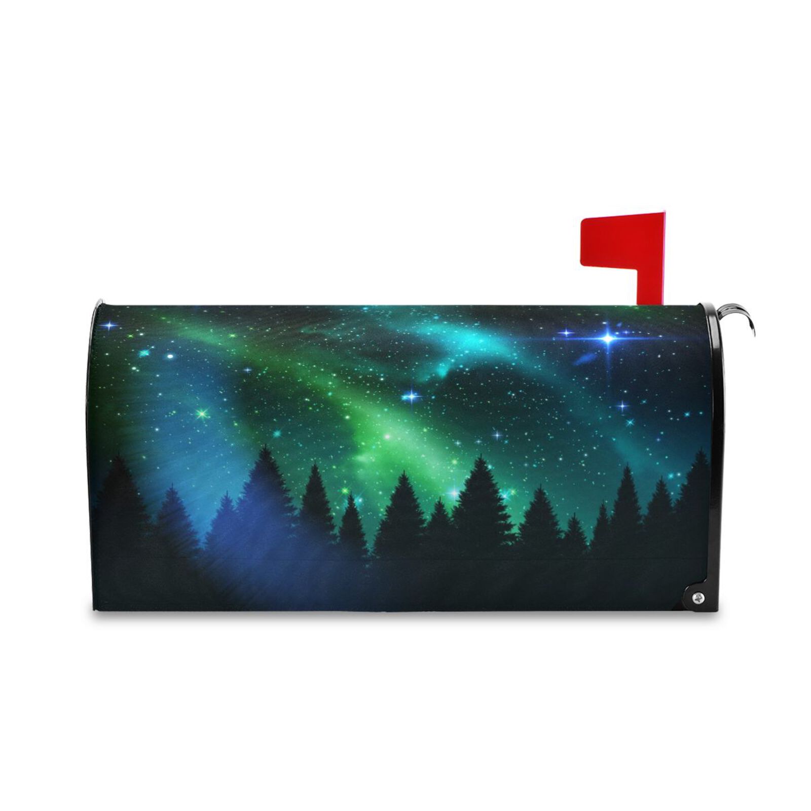 Forest at Night Magnetic Mailbox Covers Wrapped Mailbox Post Box Cover ...