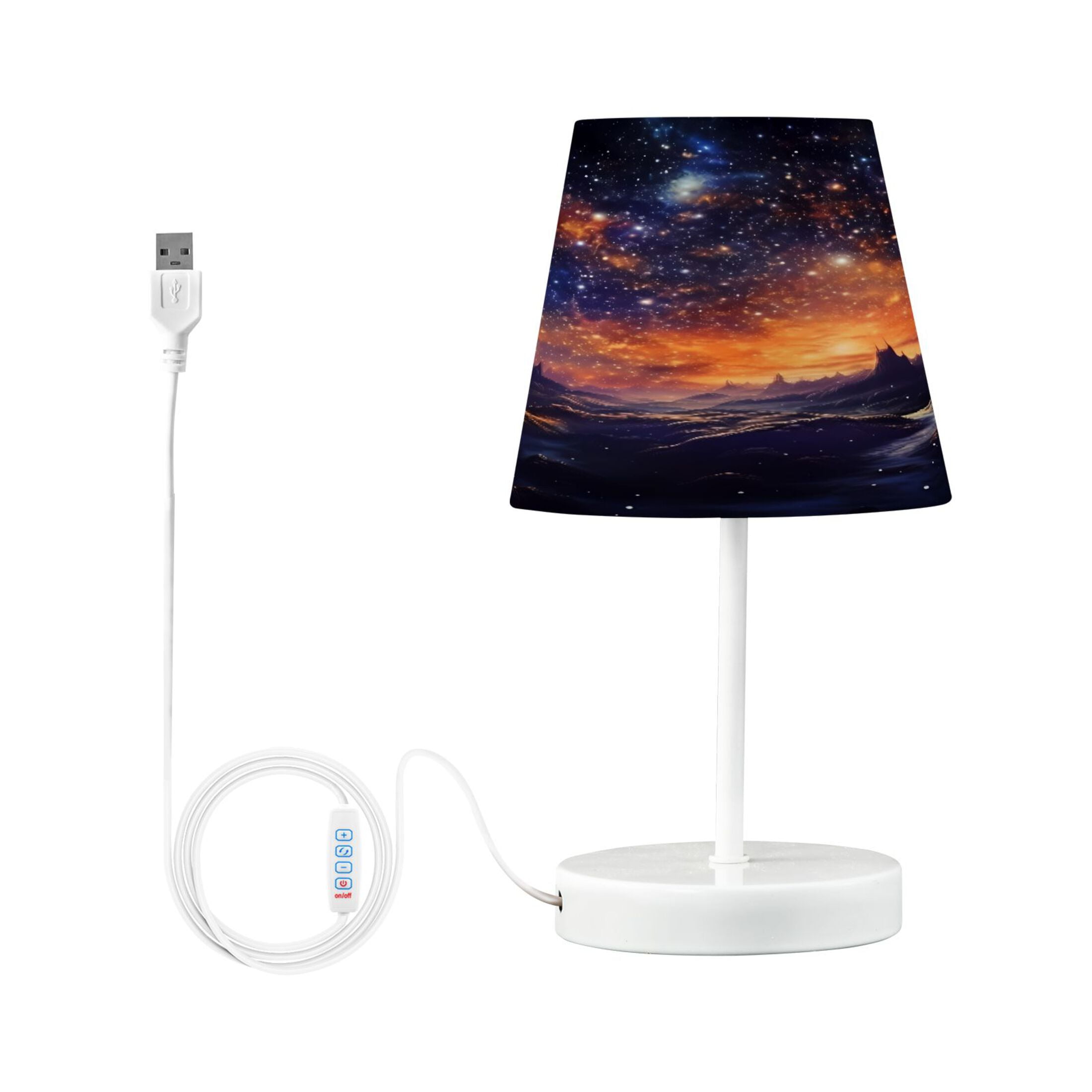Forest under Stars Desk Lamp LED Table Nightstand Lamps with 3 Color ...