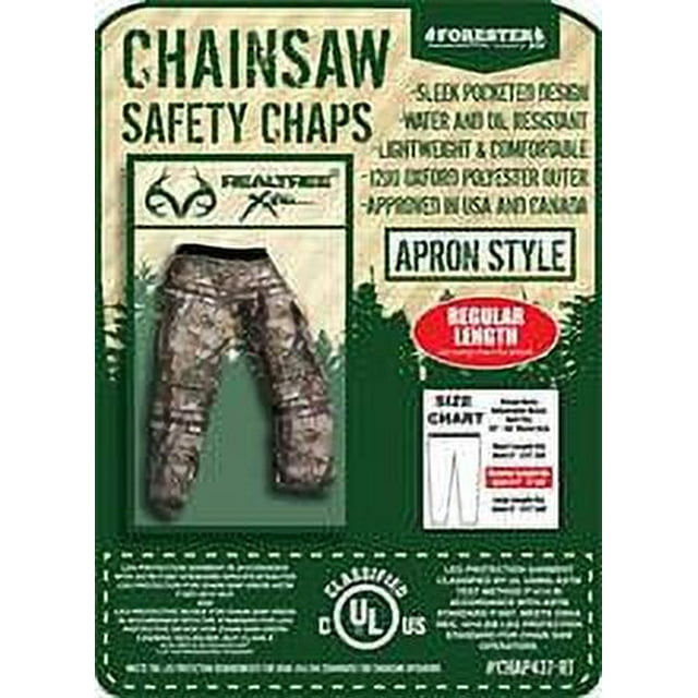 Forester Chainsaw Apron Chaps with Pocket, Real Tree (Regular ...