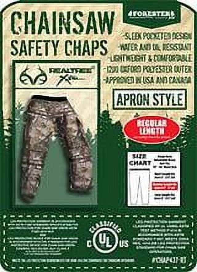 Forester Chainsaw Safety Chaps, Apron Style, Real Tree, Regular, Water ...