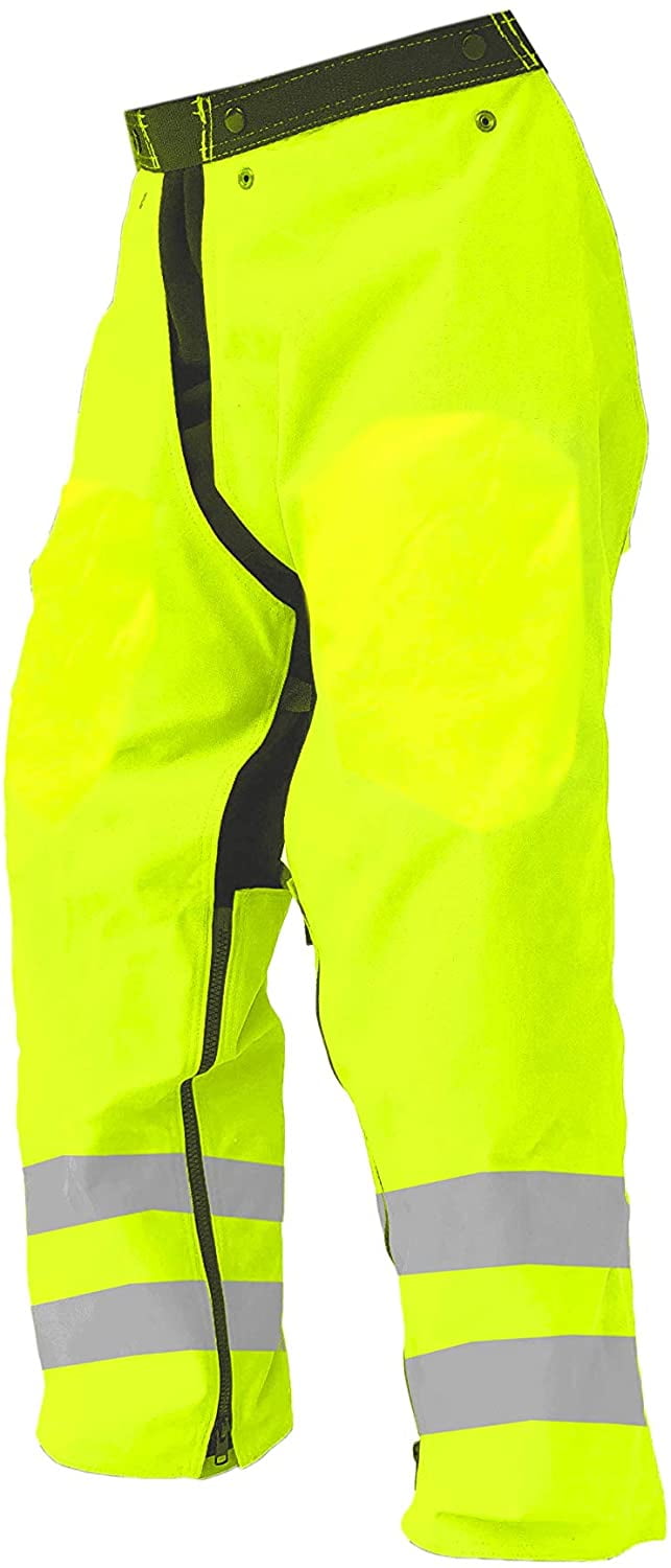 Forester Chainsaw Safety Chaps - Full Wrap Zipper - Safety Green ...