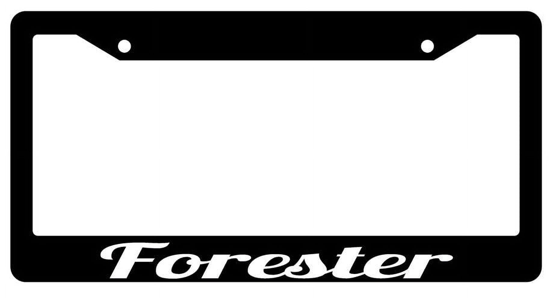 Forester SCRIPT Black Plastic License Plate Frame AMA - Walmart.com