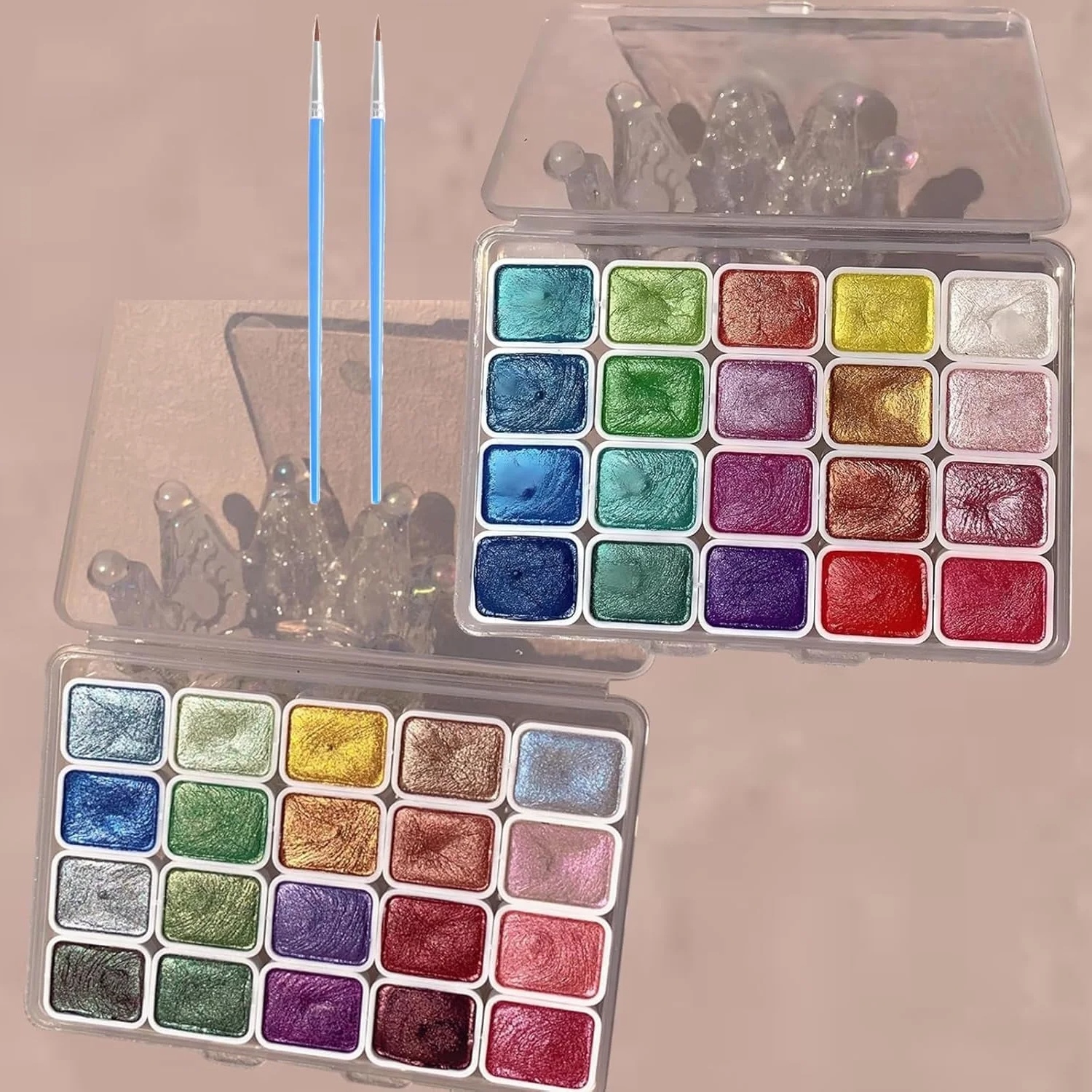 Forestry Mobile Watercolor Paint Set, Color Changing Watercolor Paint ...