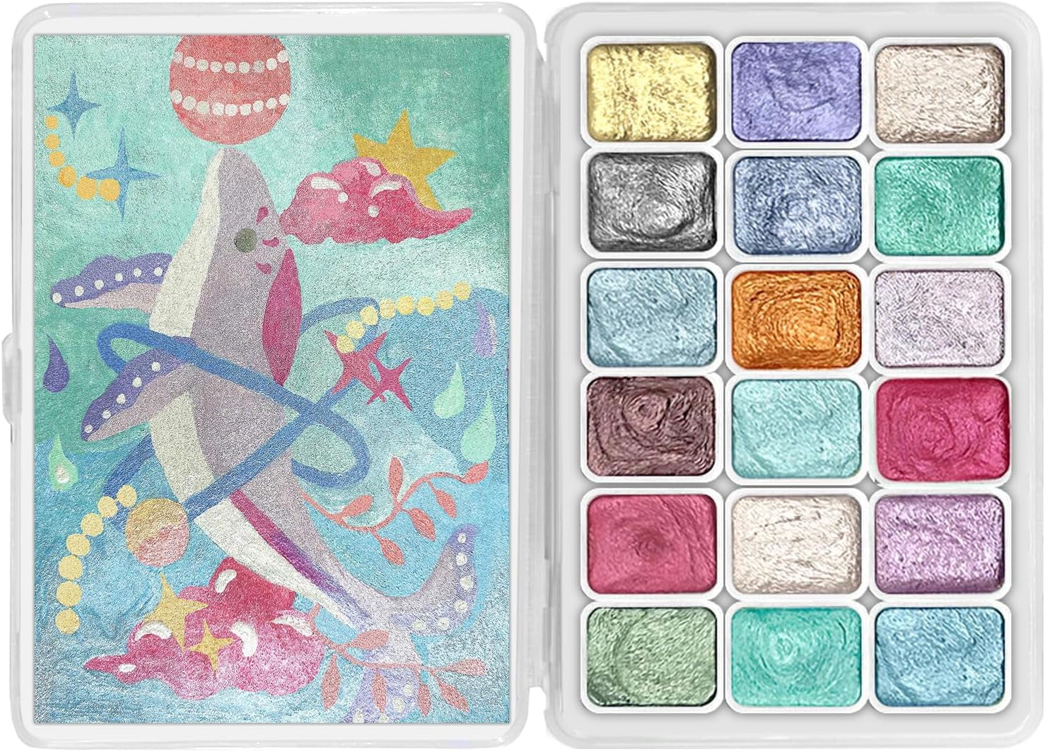 Forestry Shifting Watercolor Painting Set, 20 Color Shifting Watercolor ...