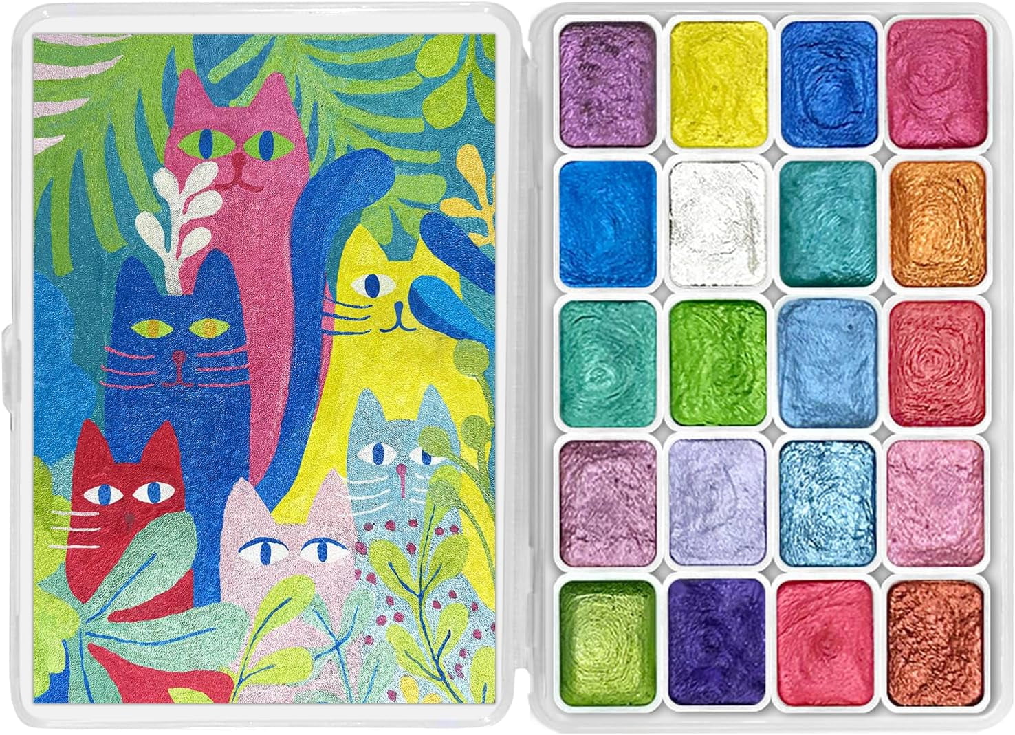 Forestry Shifting Watercolor Painting Set, 20 Color Shifting Watercolor ...