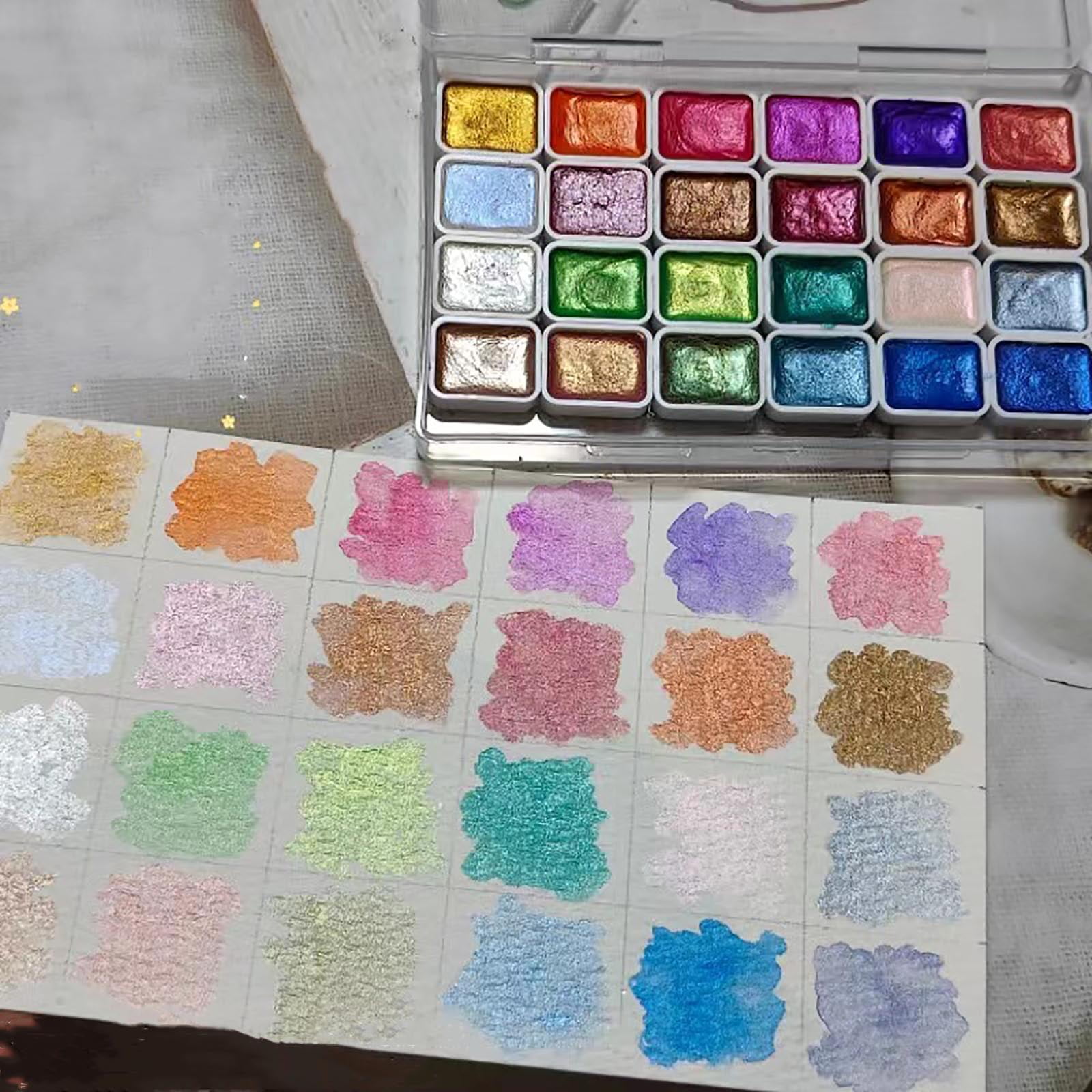 Forestry-Shifting Watercolor Painting Set, 24 Colors Painting Kit Model ...