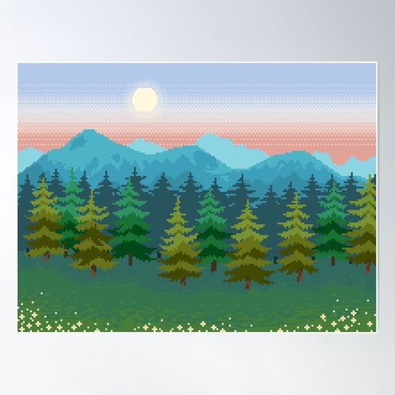 Forests And Mountains Poster Wall Art Modern Wall Decor Wall Art Home ...