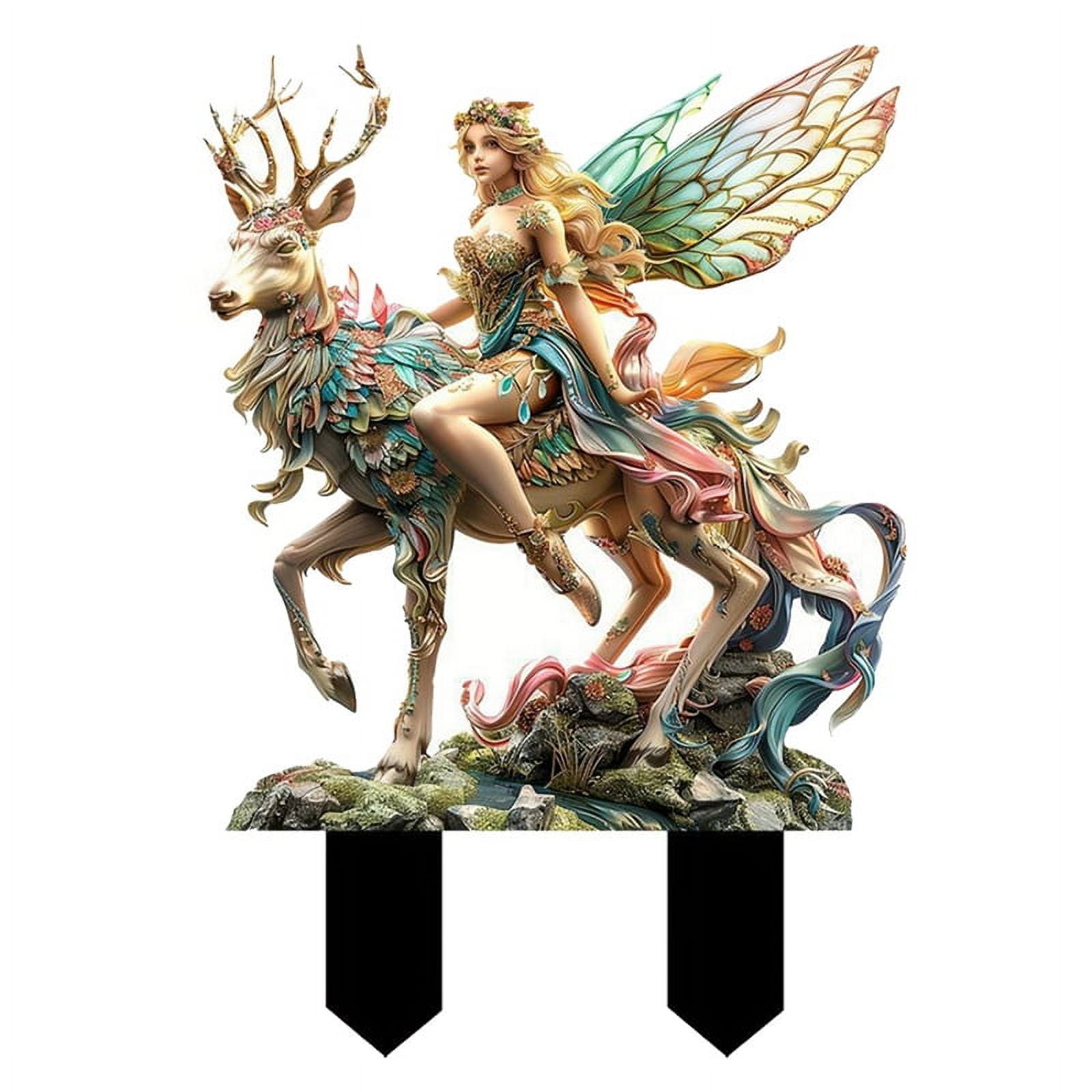 Forests and Magic Deer Garden Card Acrylic Courtyard Ground Card Potted ...