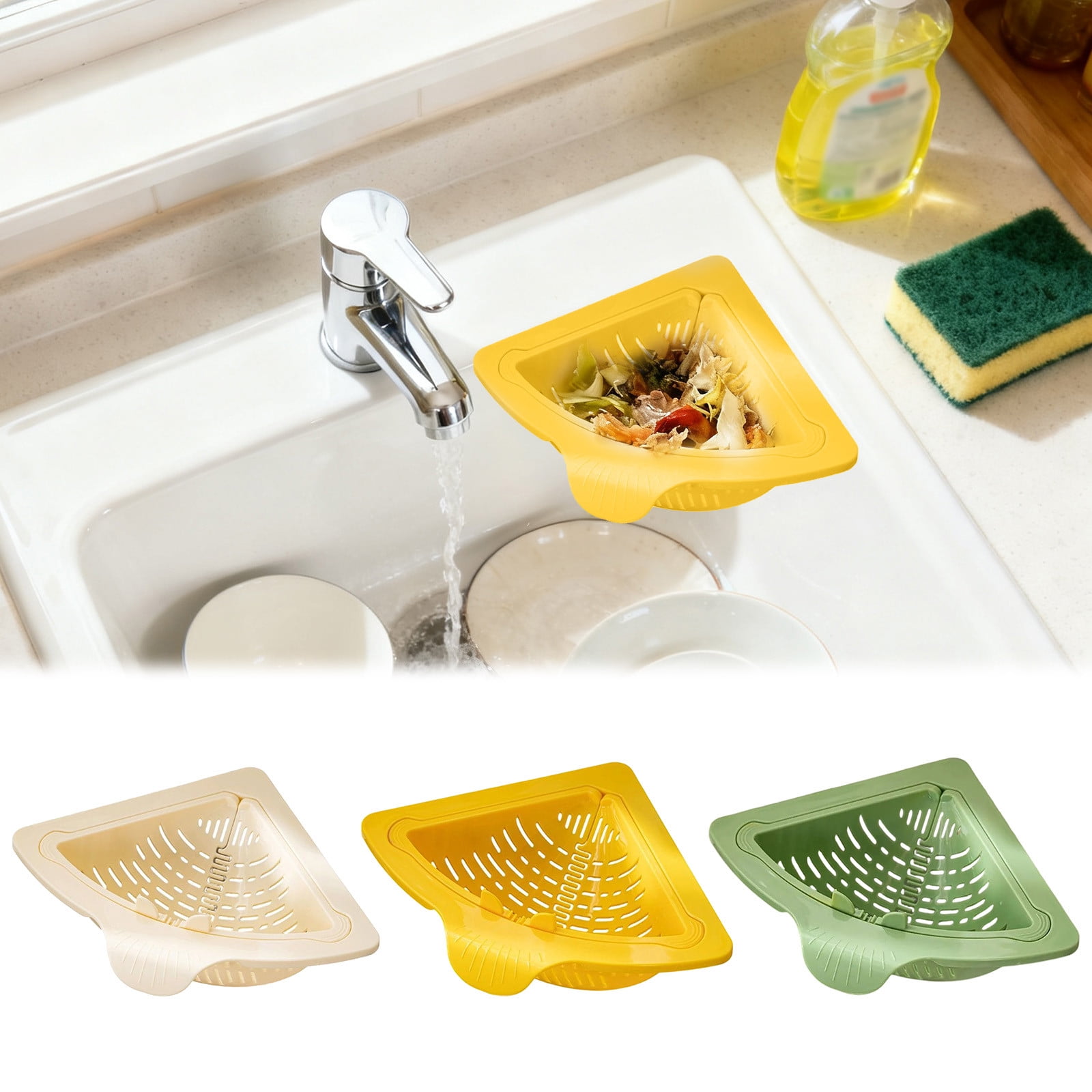 Forestwhale Green Triangular Drainage & Filter Basket Triangular Sink ...