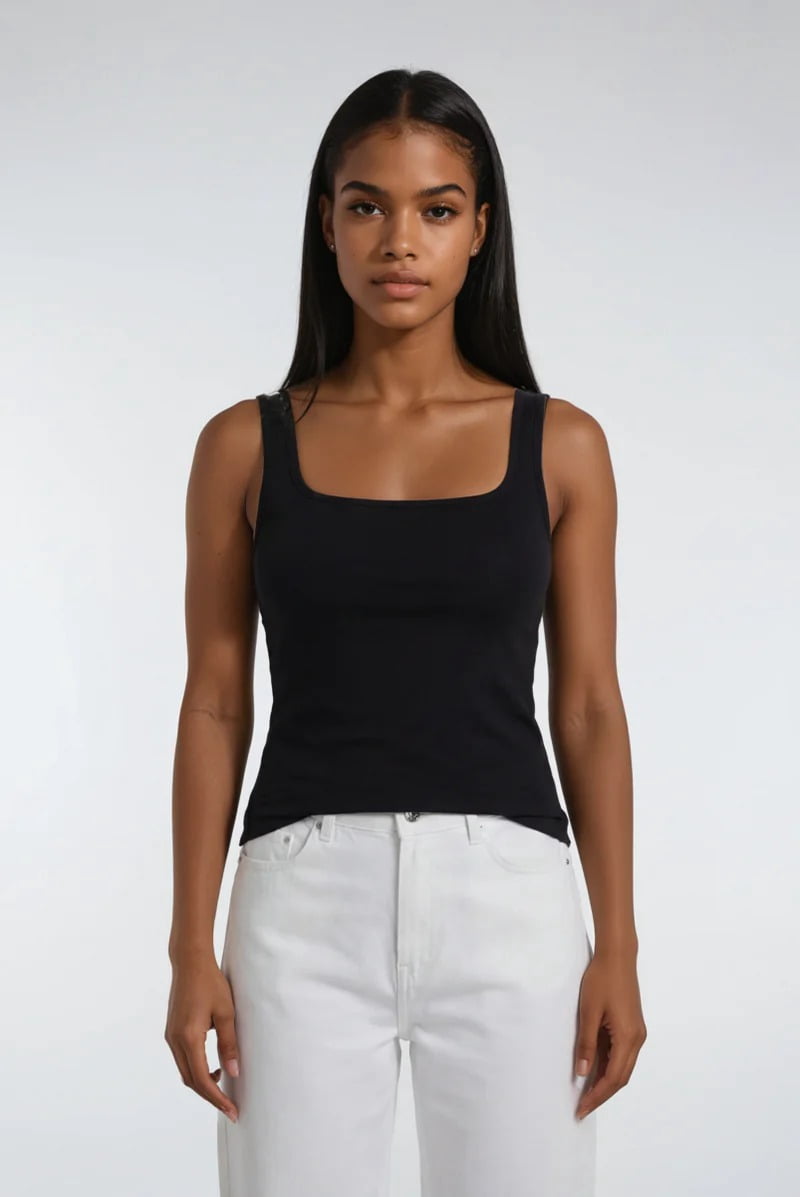 Forever 21 WGA Cotton Cropped Tank Top, Color-Black, Size-S - Walmart.com