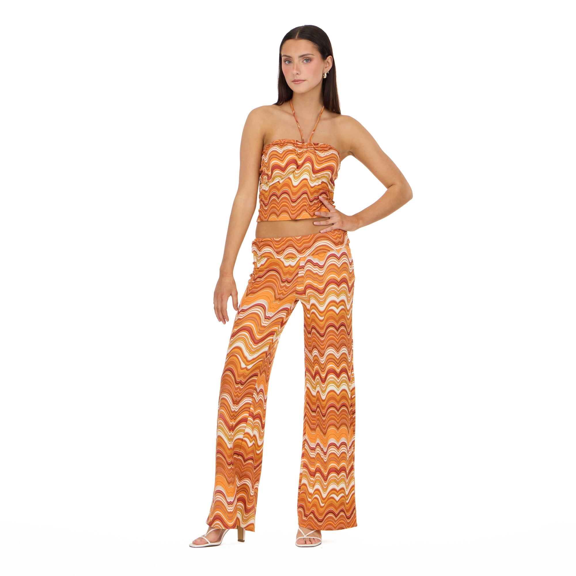 Forever 21 Women’s Printed Tube Top and Wide Leg Pants 2-Piece Set ...