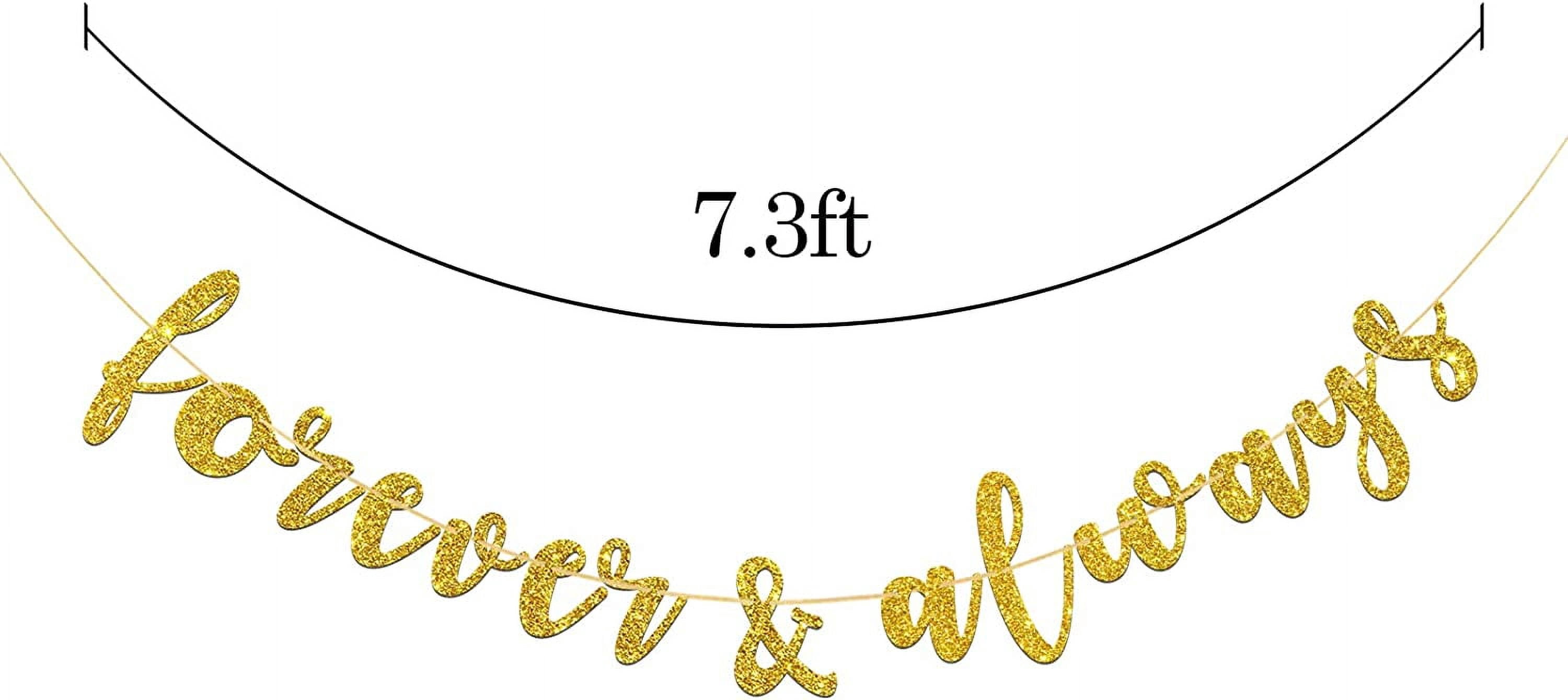Forever & Always Banner For Bridal Shower,Engaged,Wedding Anniversary ...