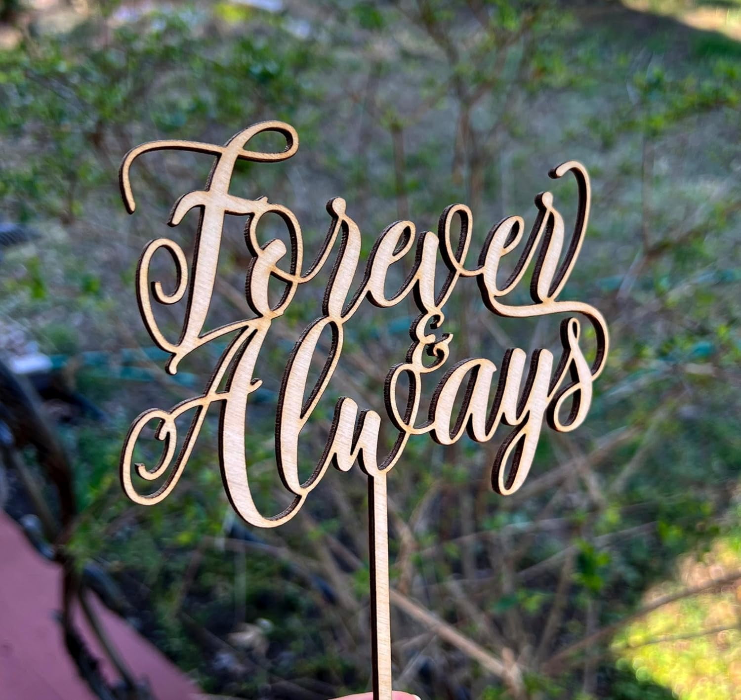 Forever and Always,Silver Cake Toppers,Forever and Always Sign Always and Forever Cake Topper ...