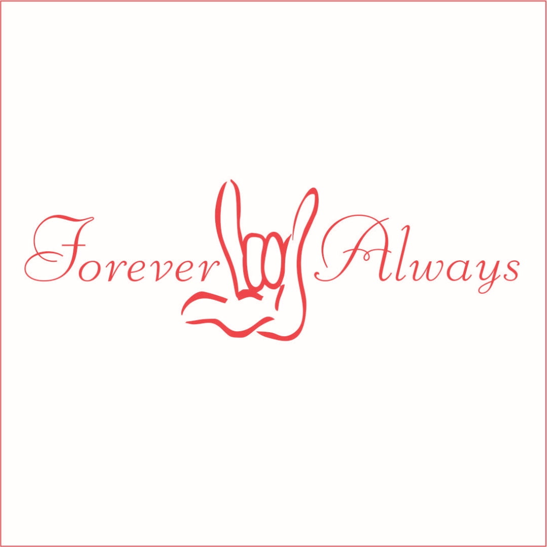 Forever Always Vinyl Decal - Large - Red - Walmart.com