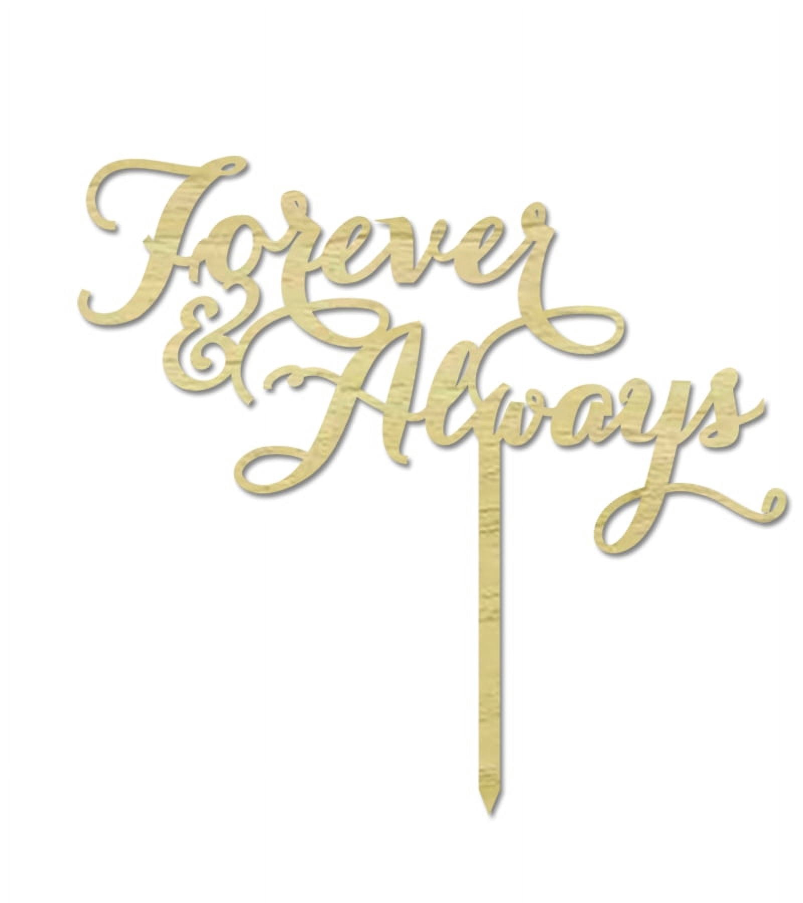 "Forever And Always" Custom Wedding Cake Topper Personalized Rustic ...