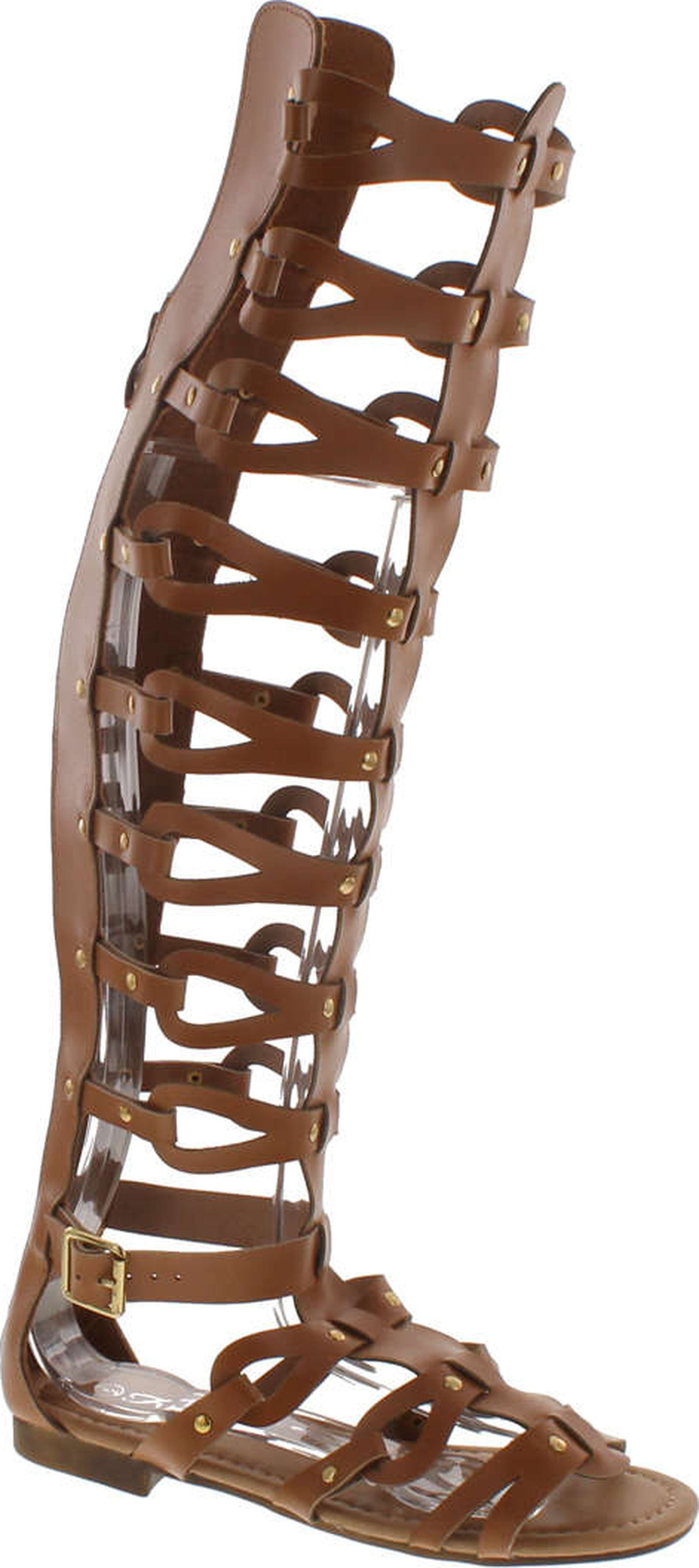 Forever Atta Alyssa 17 Womens Knee High Caged Gladiator Strappy Flat ...