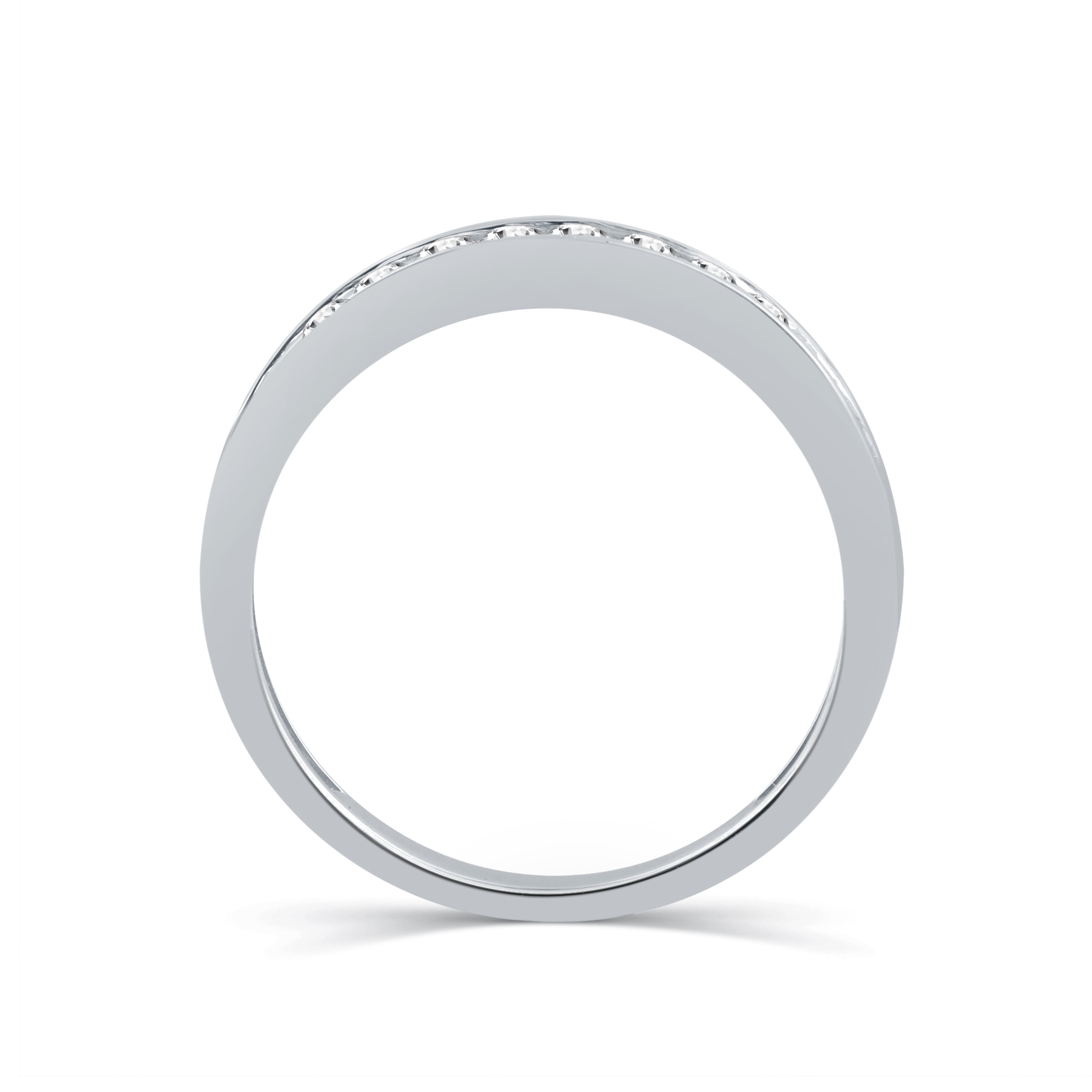 Forever Bride 1/2 CTTW Round Diamond Women's 10k White Gold Anniversary ...