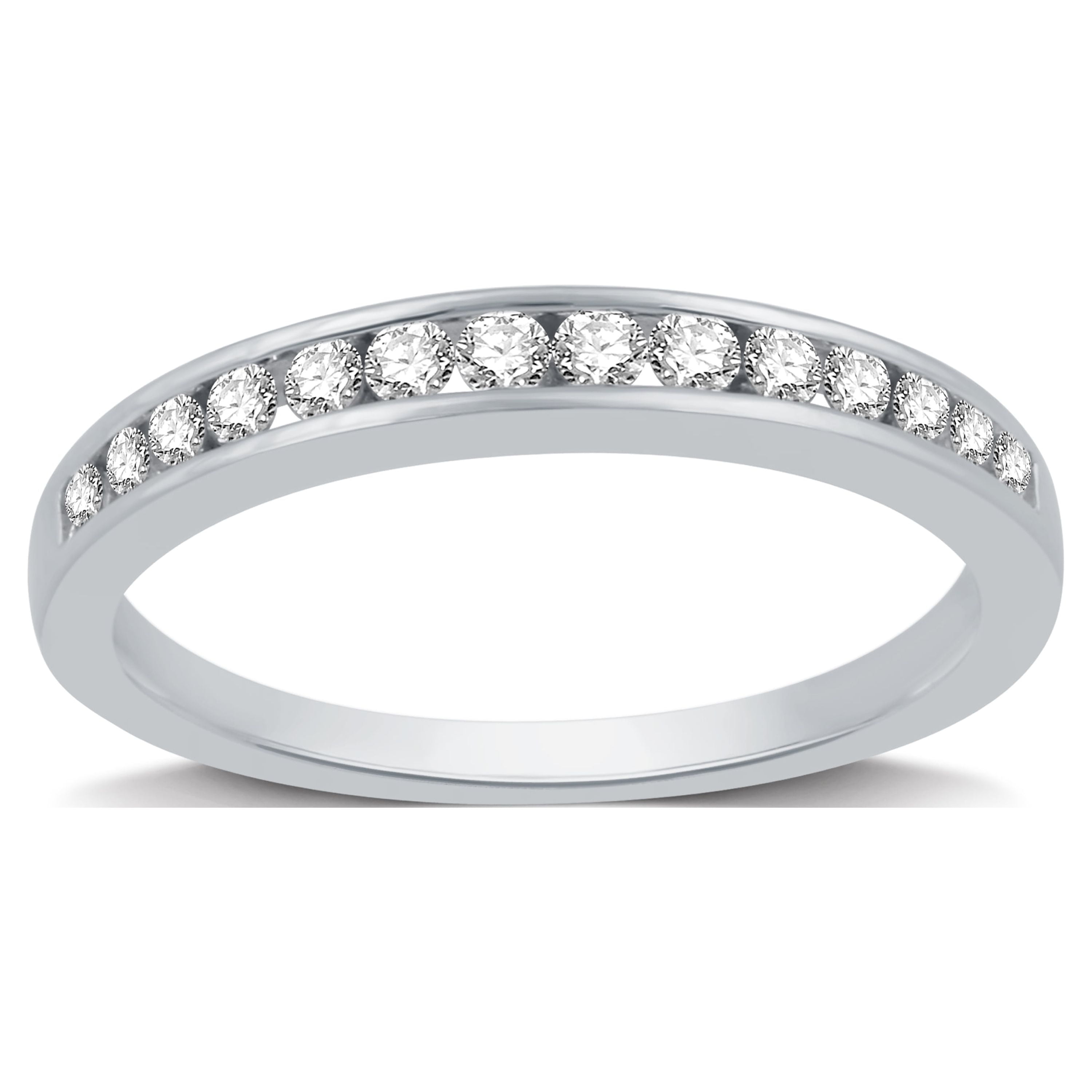 Forever Bride 1/2 CTTW Round Diamond Women's Sterling Silver ...
