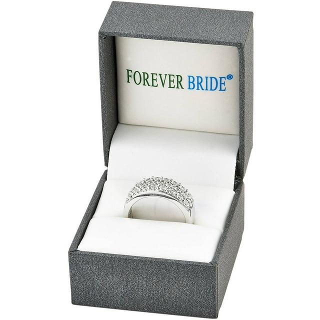 Forever Bride 1/5 Carat T.W. Diamond Sterling Silver Wedding Band ...