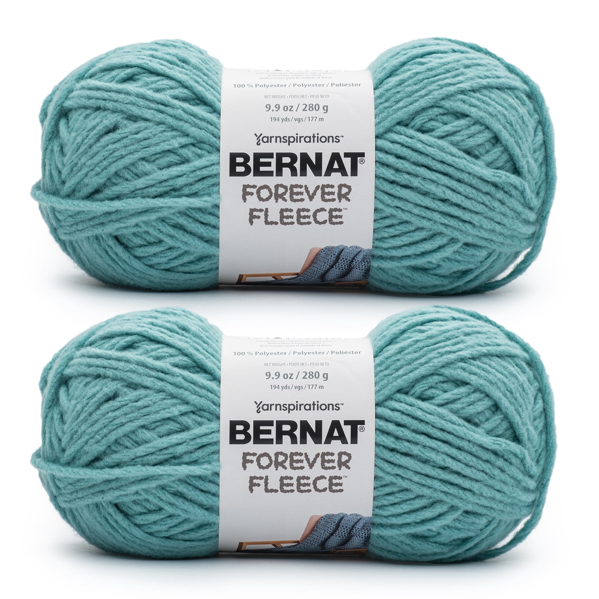 ® Forever Fleece™ #6 Super Bulky Polyester Yarn, Blue Teal 9.9oz/280g ...