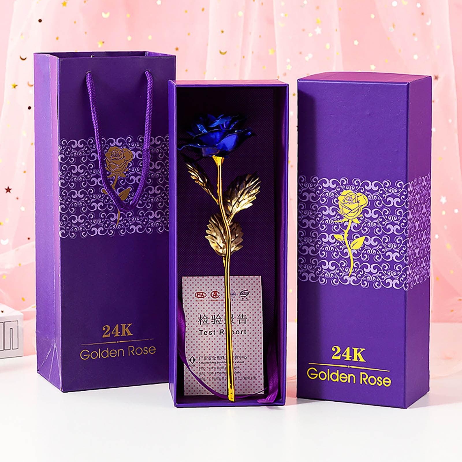 Forever Flowers - Golden Rose,24K Gold Rose Flower with Luxury Gift Box ...