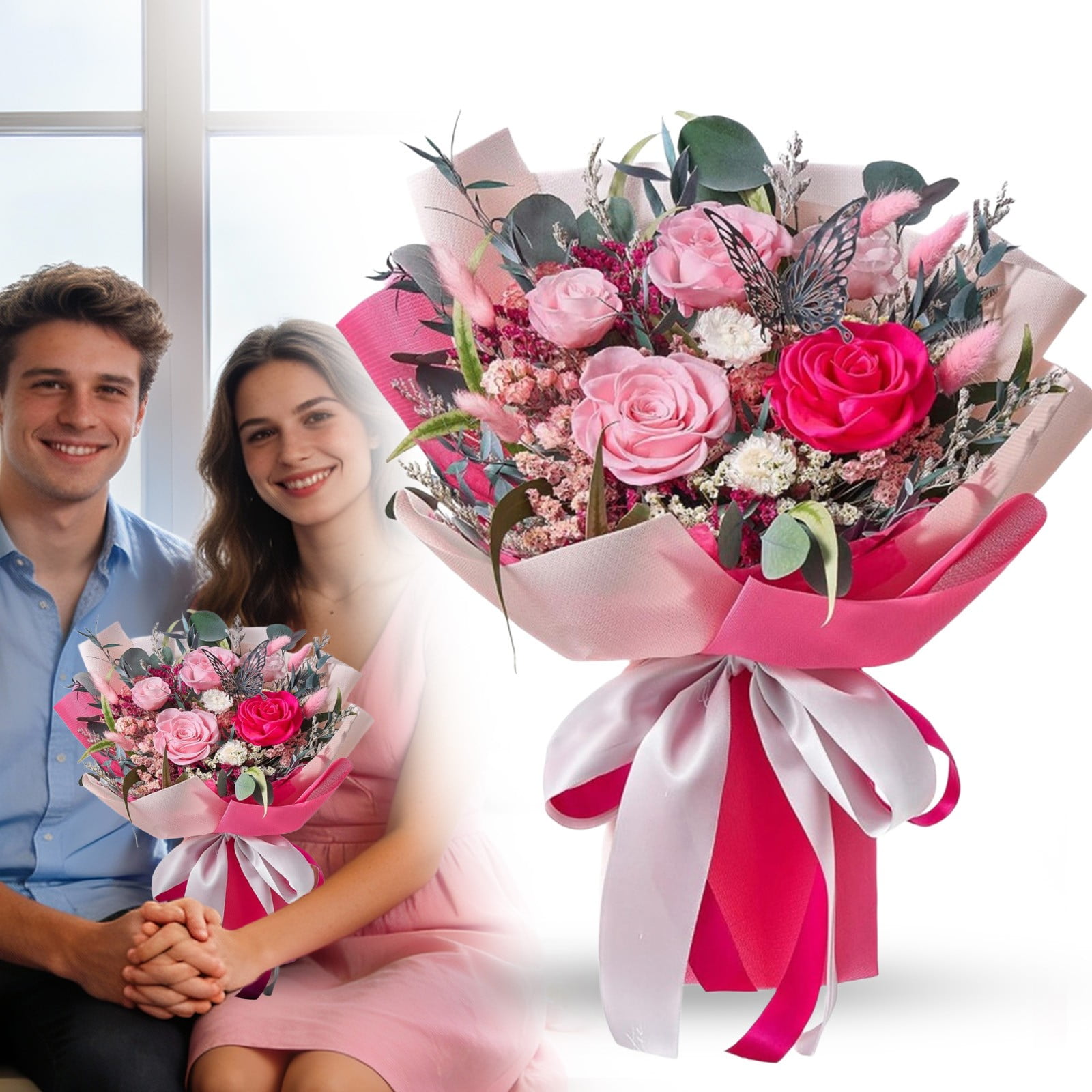 Forever Flowers,Roses Mixed Bouquet for Mother's Day,Flowers for ...