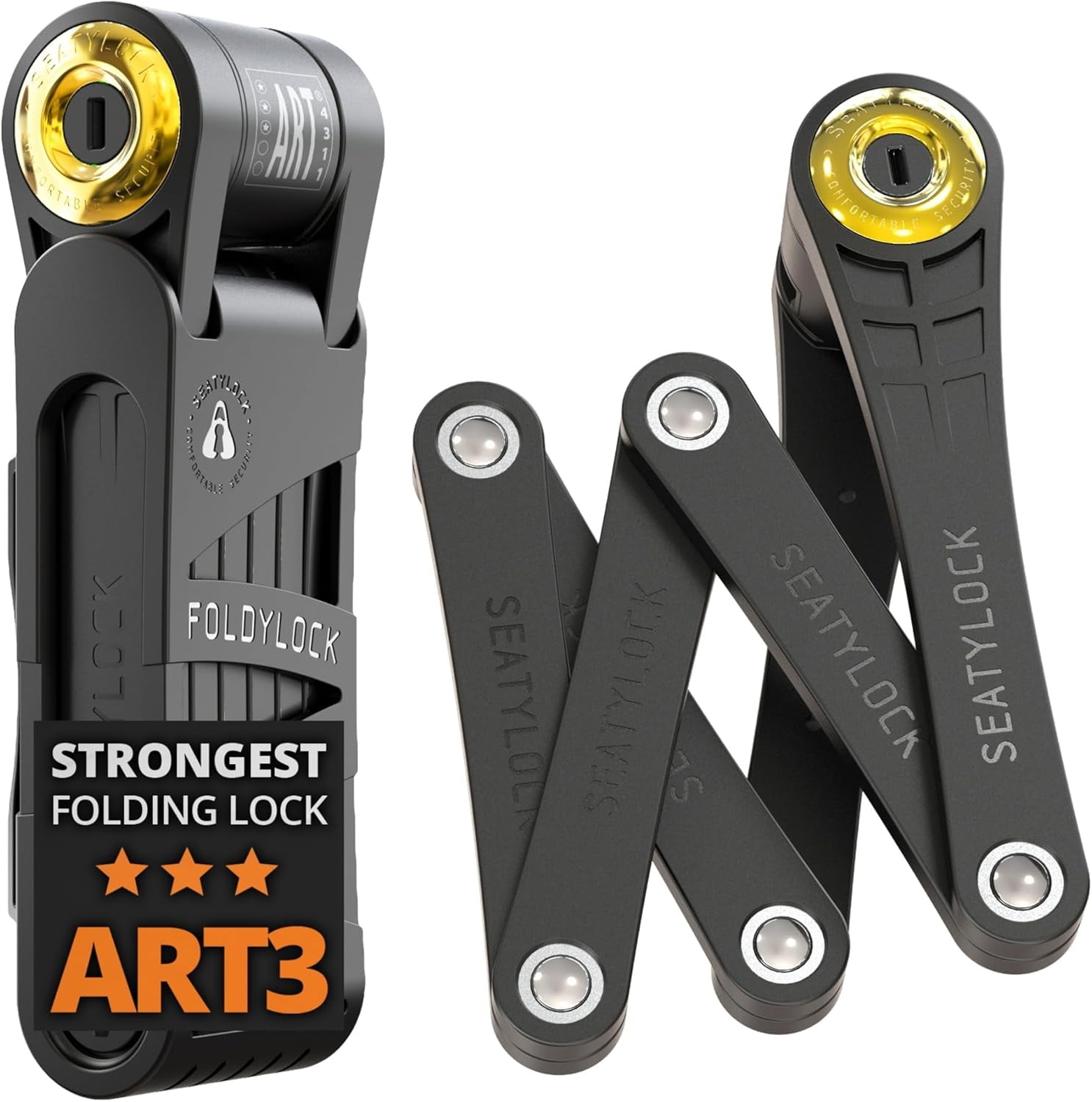 Forever Folding Bike Lock - Patented Sleek High Security Sold Secure ...