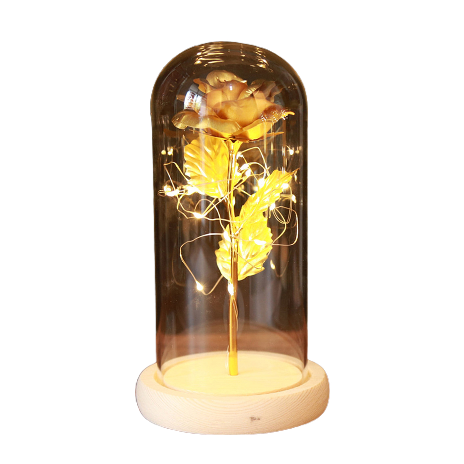 Forever Galaxy Rose LED Gift Romantic Glass Rose Flower - Plastic ...