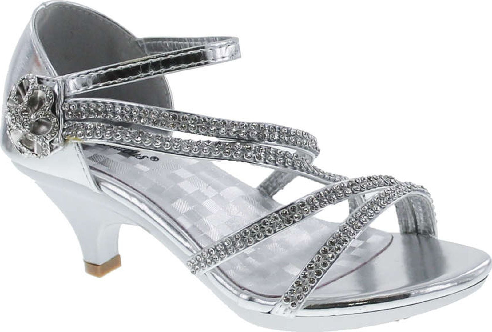 Forever Glamour-28 Kids Rhinestone Flower Sparkling Bling Heel designed ...