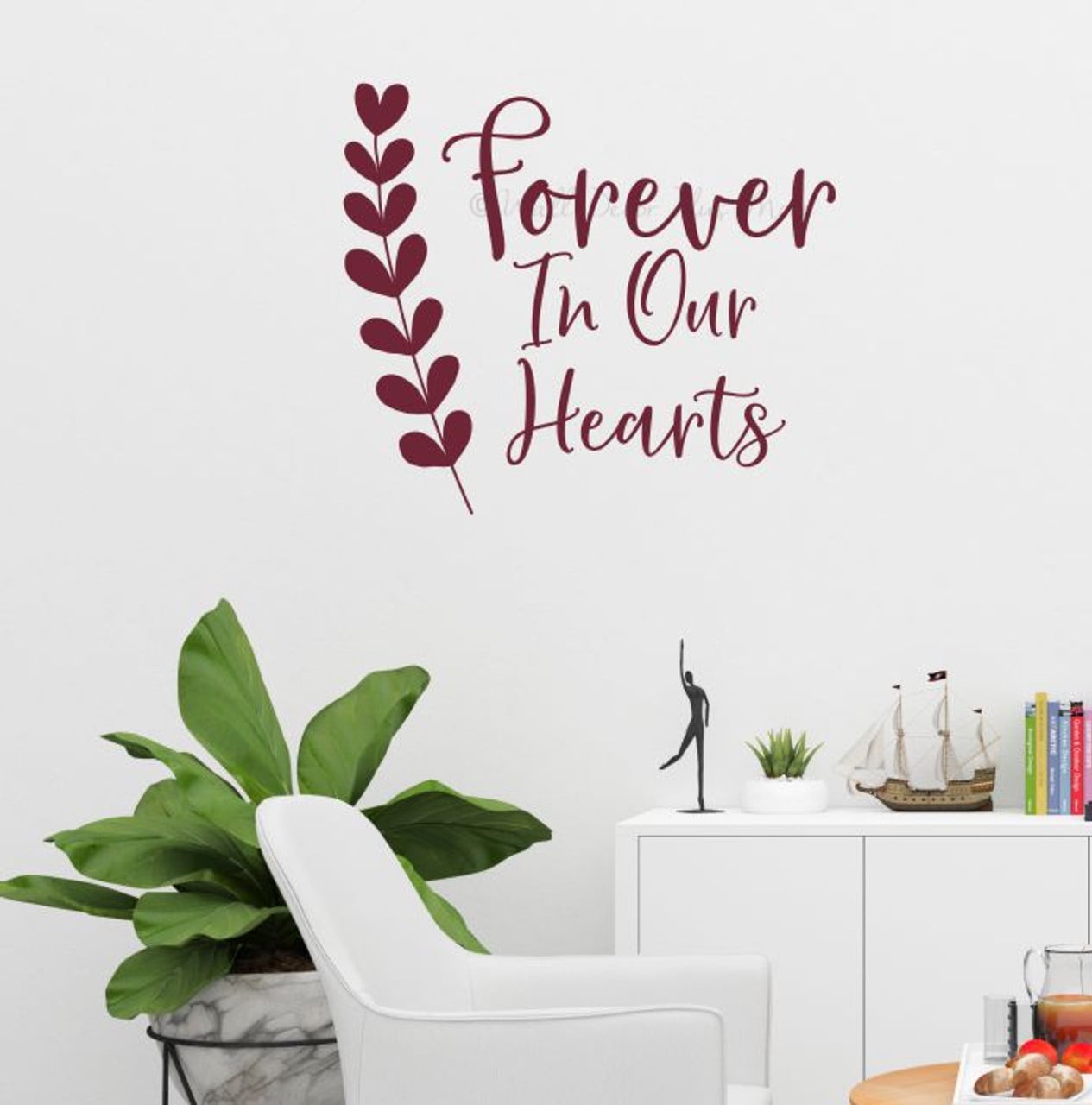 Forever In Our Hearts Memorial Wall Decor - In Loving Memory Wall ...